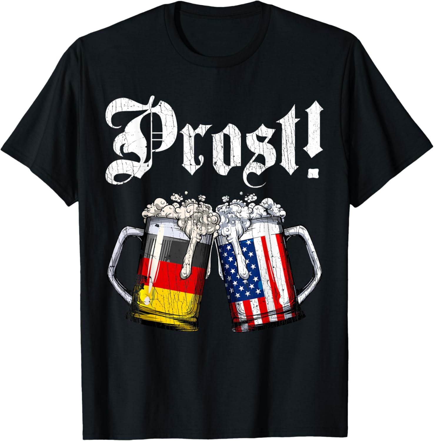 Prost Beer German American Flag Oktoberfest Men Women Mug T-Shirt ...
