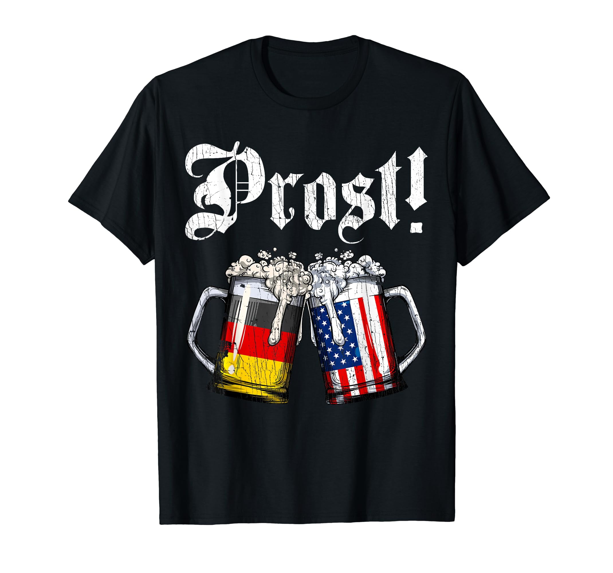 Prost Beer German American Flag T shirt Oktoberfest Men Mug T-Shirt ...