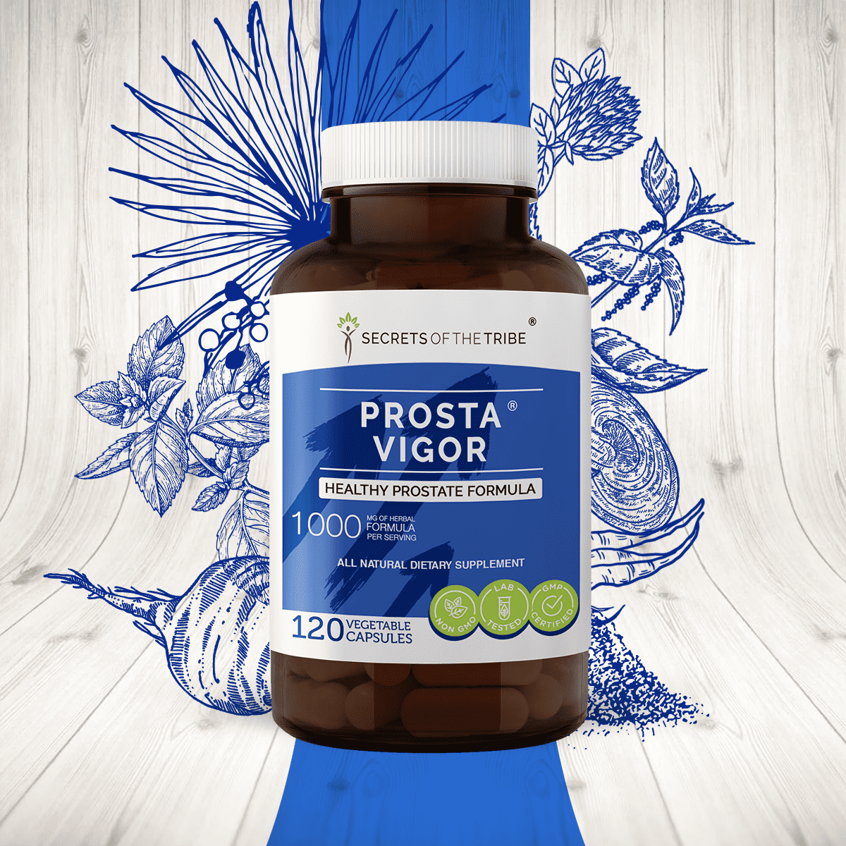 Prosta Vigor Healthy Prostate Formula, 120 Caps - Pygeum, Maca, Nettle ...