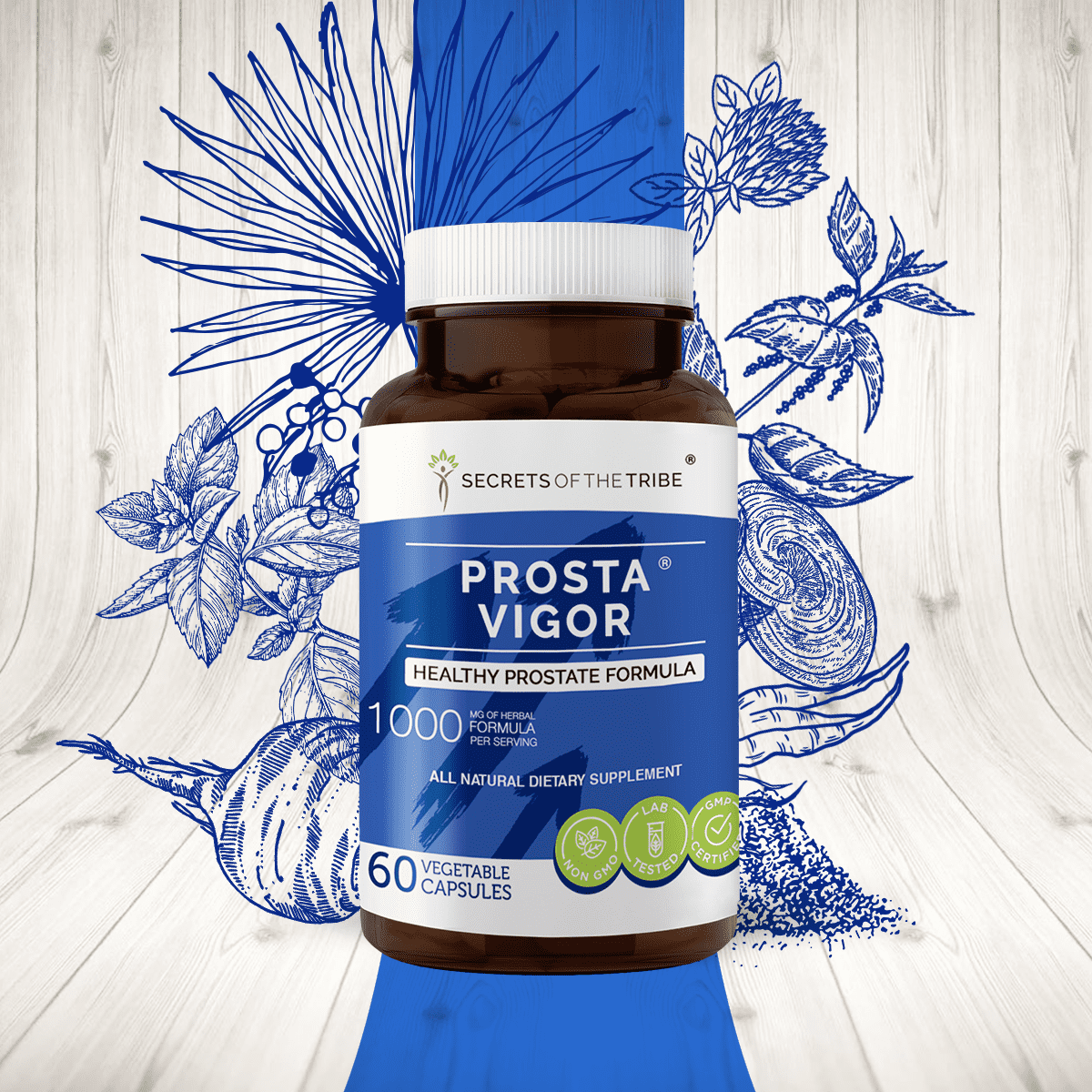 Prosta Vigor 60 Capsules, 500 mg, Pygeum, Maca, Stinging Nettle, Reishi ...