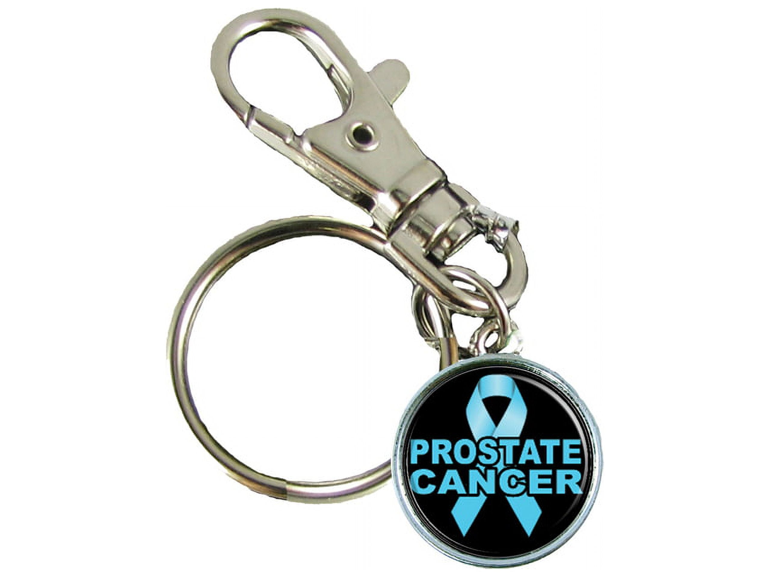 Prostate Cancer Awareness Keychain Support Silver Plated Jewelry Key ...