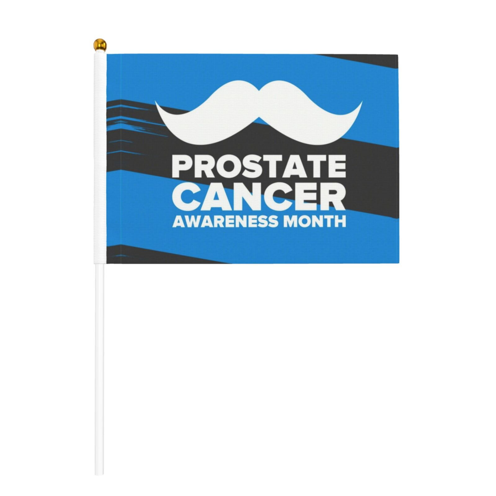 Prostate Cancer Awareness Month Blue Ribbon Flag Small Mini Hand Held ...