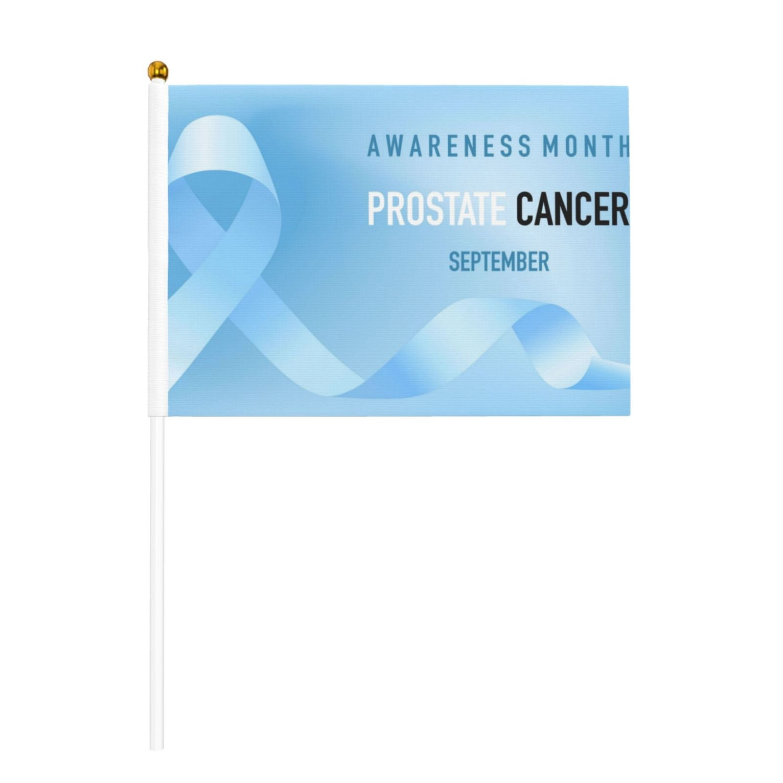 Prostate Cancer Awareness Month Blue Ribbon Flag Small Mini Hand Held ...