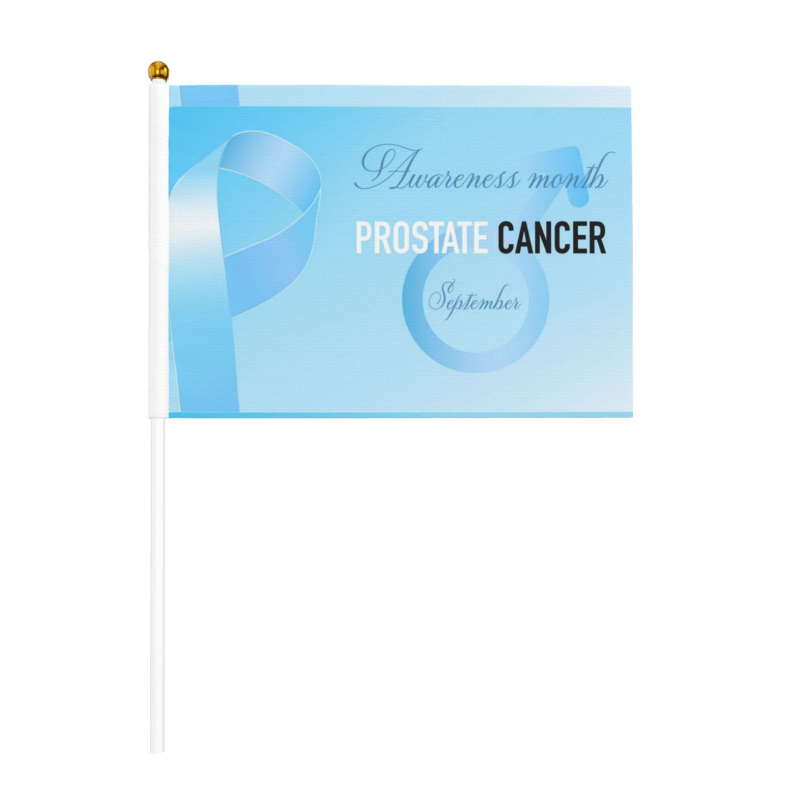 Prostate Cancer Awareness Month Blue Ribbon Flag Small Mini Hand Held ...