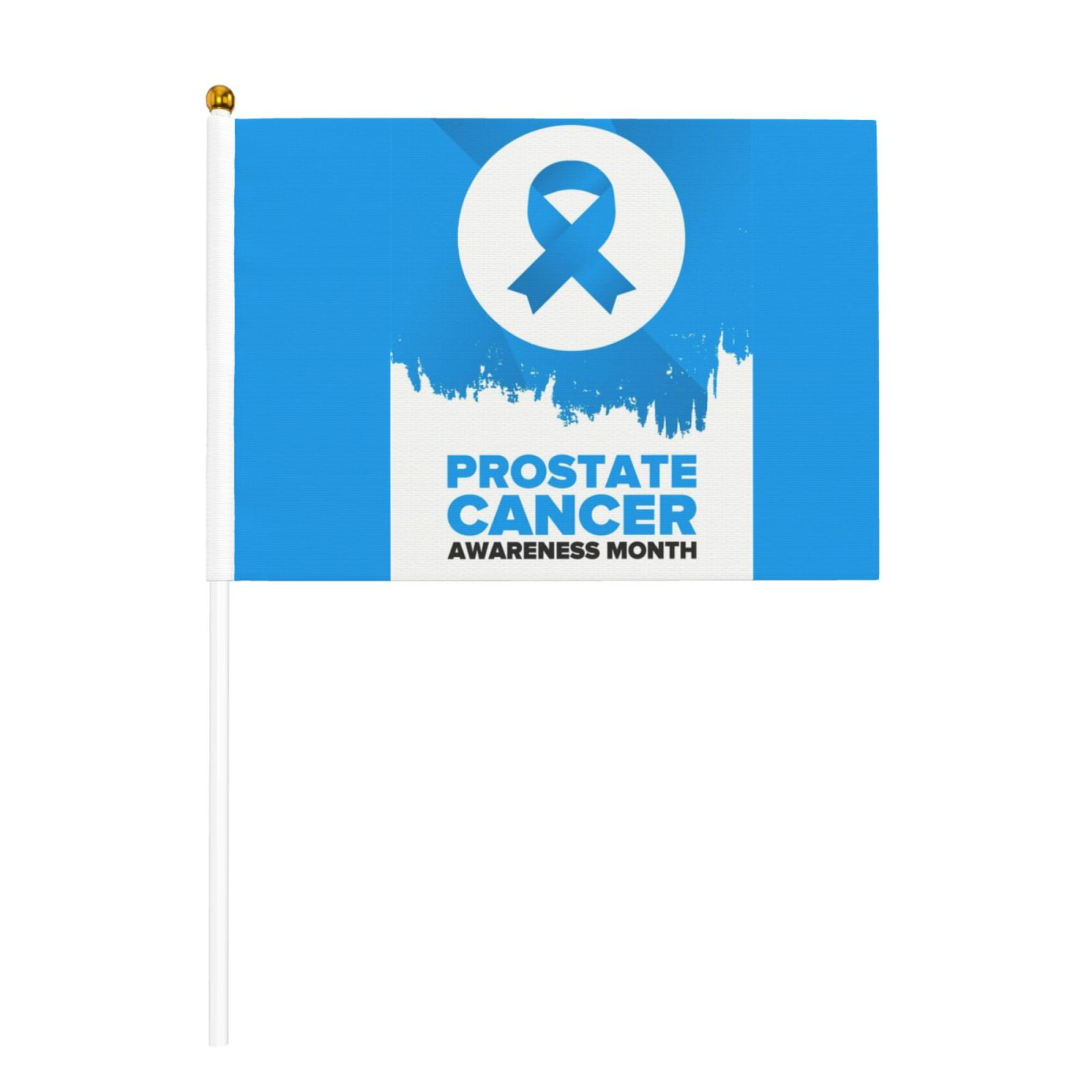 Prostate Cancer Awareness Month Blue Ribbon Flag Small Mini Hand Held ...