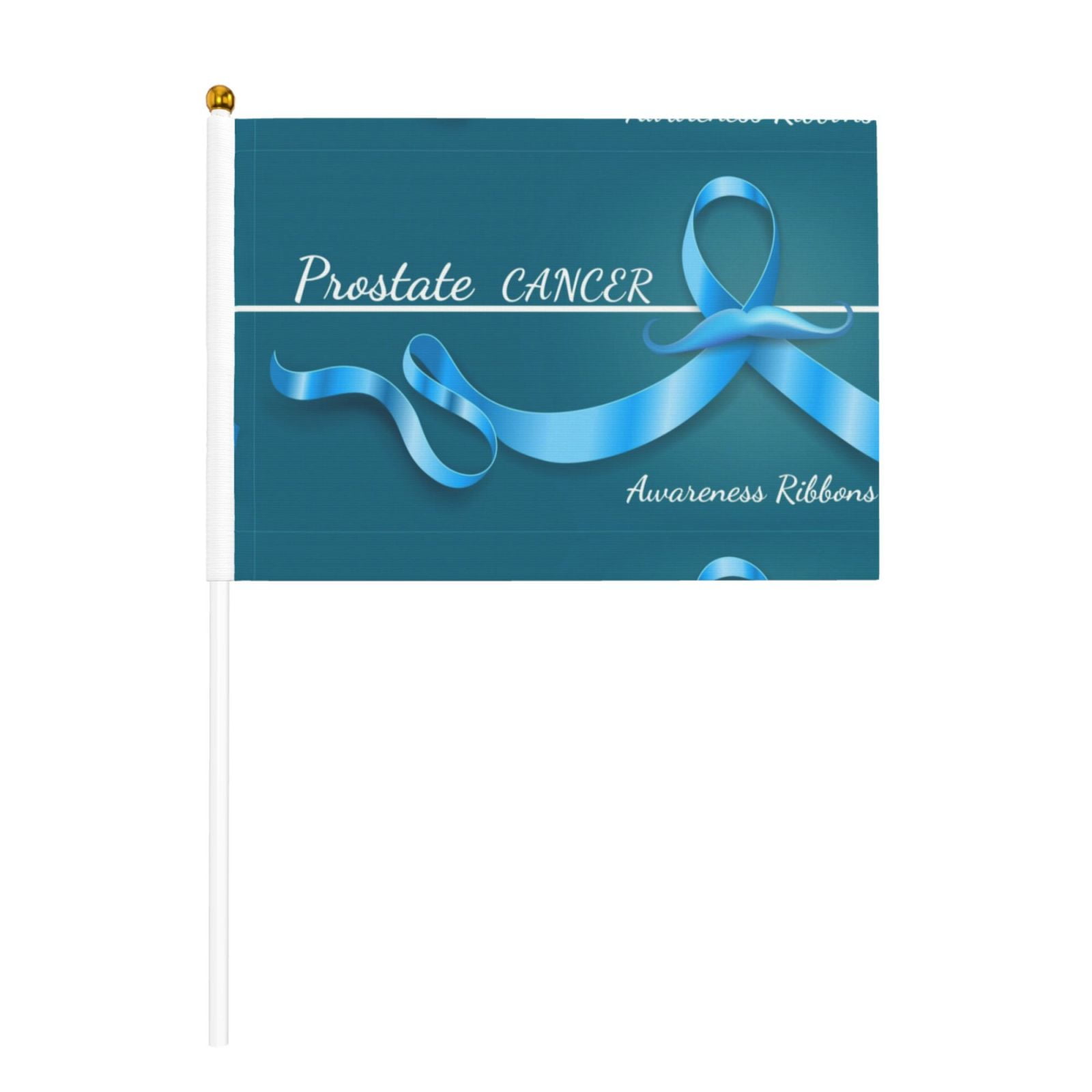 Prostate Cancer Awareness Month Blue Ribbon Flag Small Mini Hand Held ...