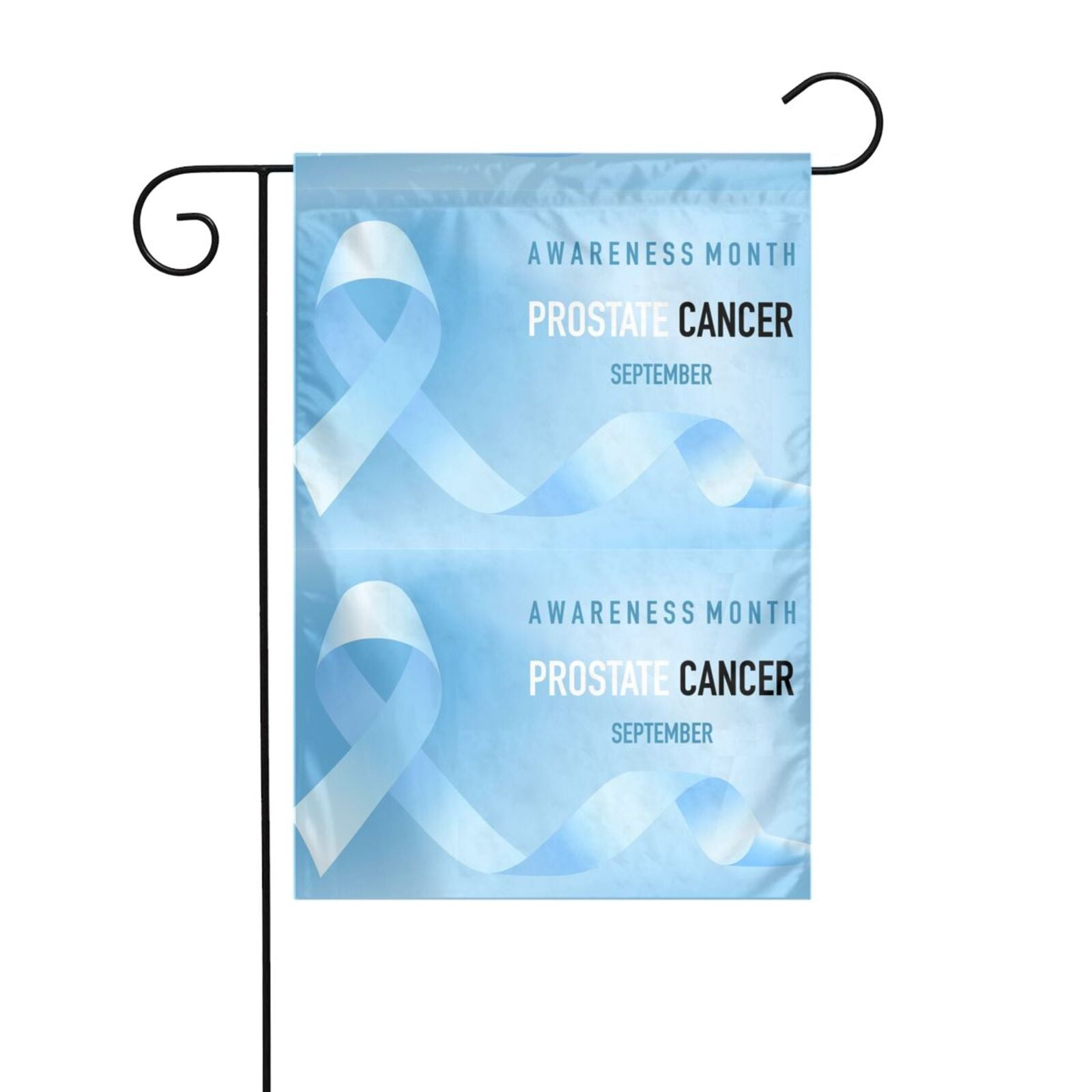 Prostate Cancer Awareness Month Blue Ribbon Garden Flag Double Sided ...
