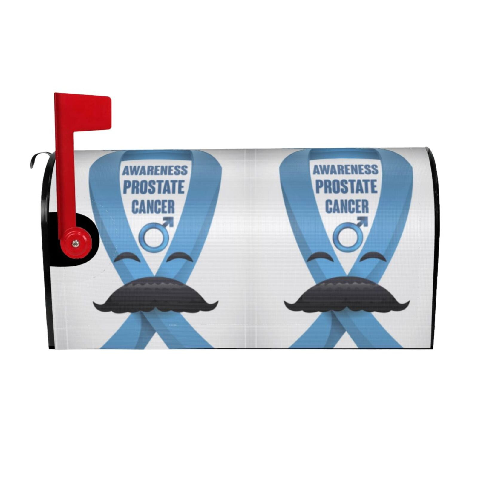 Prostate Cancer Awareness Month Blue Ribbon Magnetic Mailbox Cover Post ...