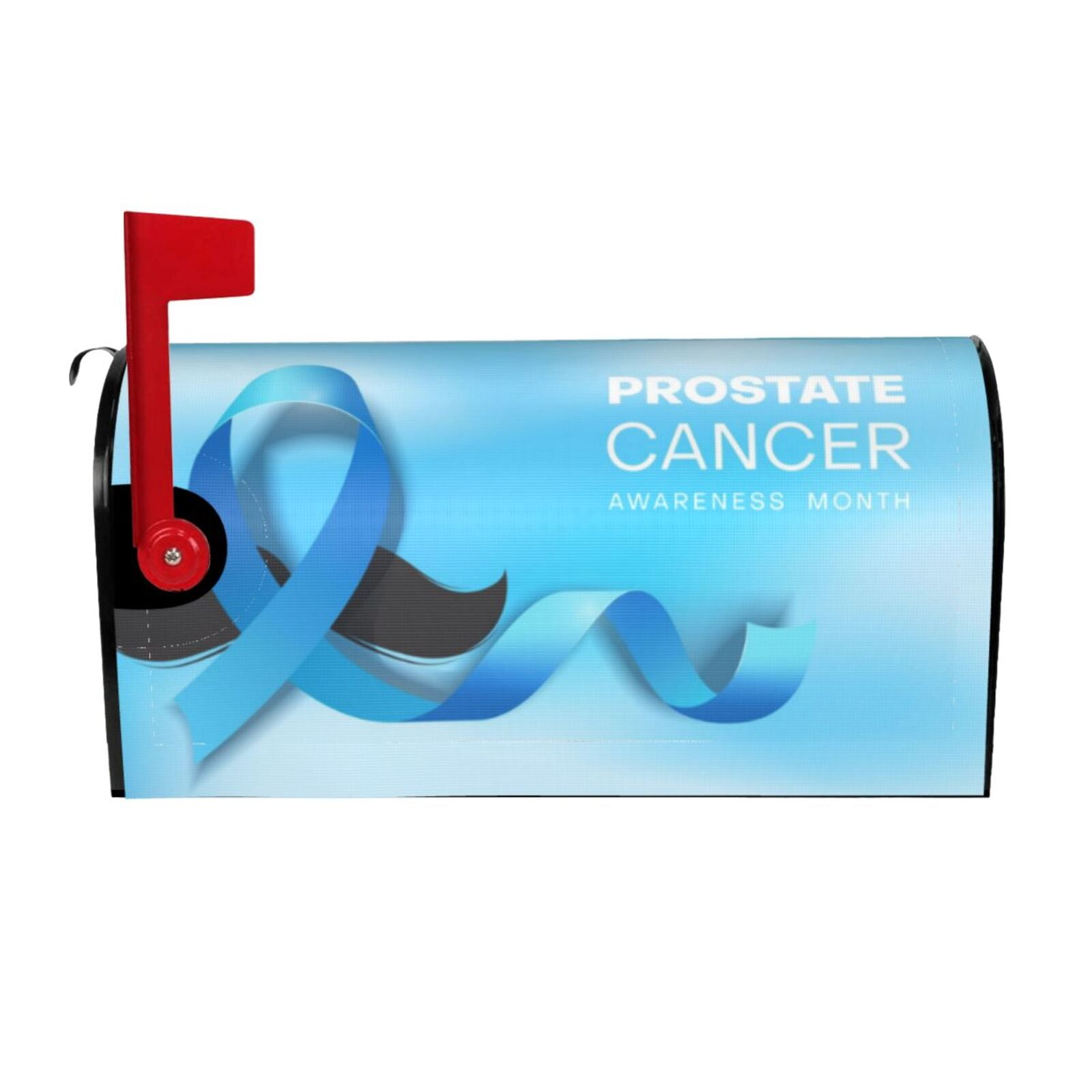 Prostate Cancer Awareness Month Blue Ribbon Magnetic Mailbox Cover Post ...