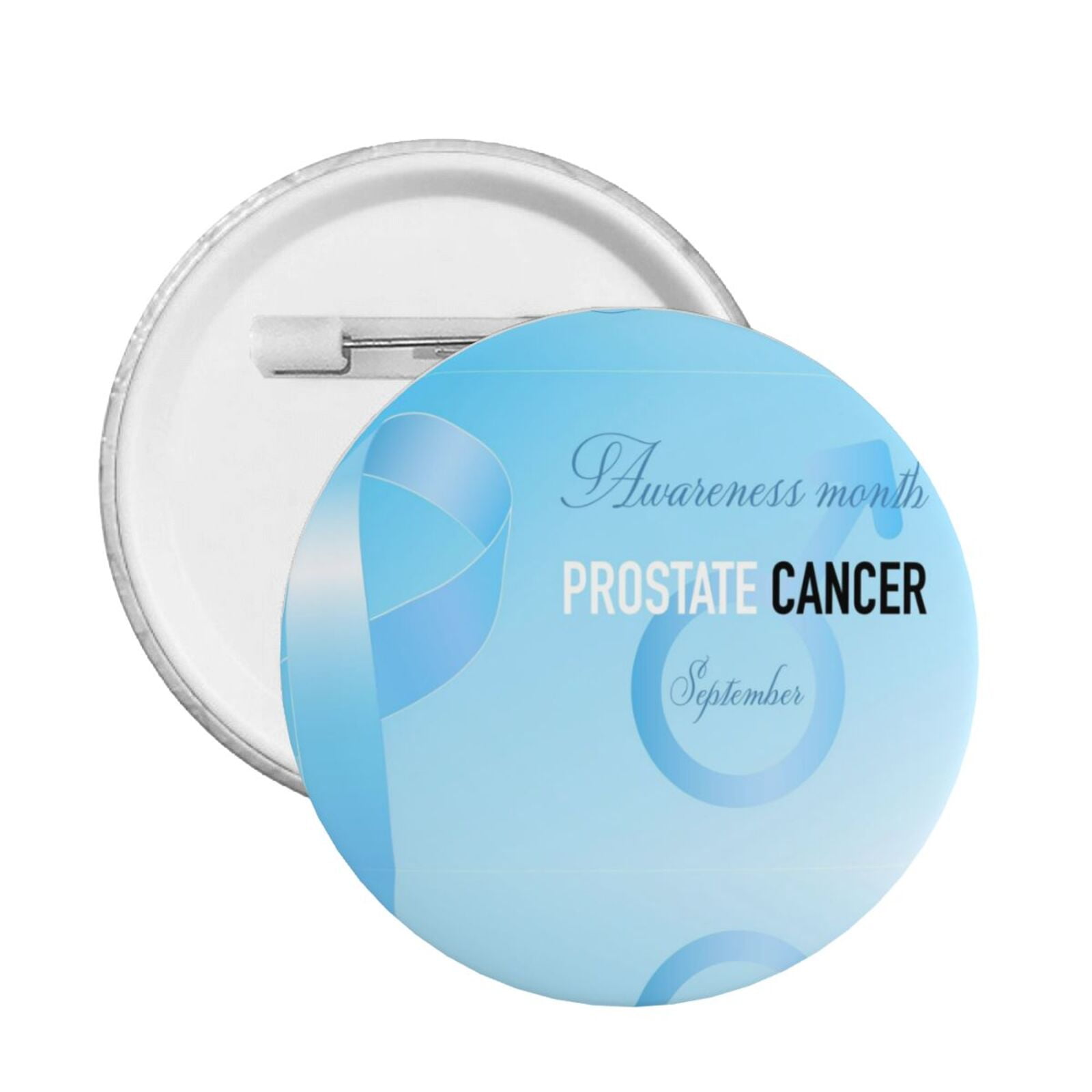 Prostate Cancer Awareness Month Blue Ribbon Pin Button Badge ...