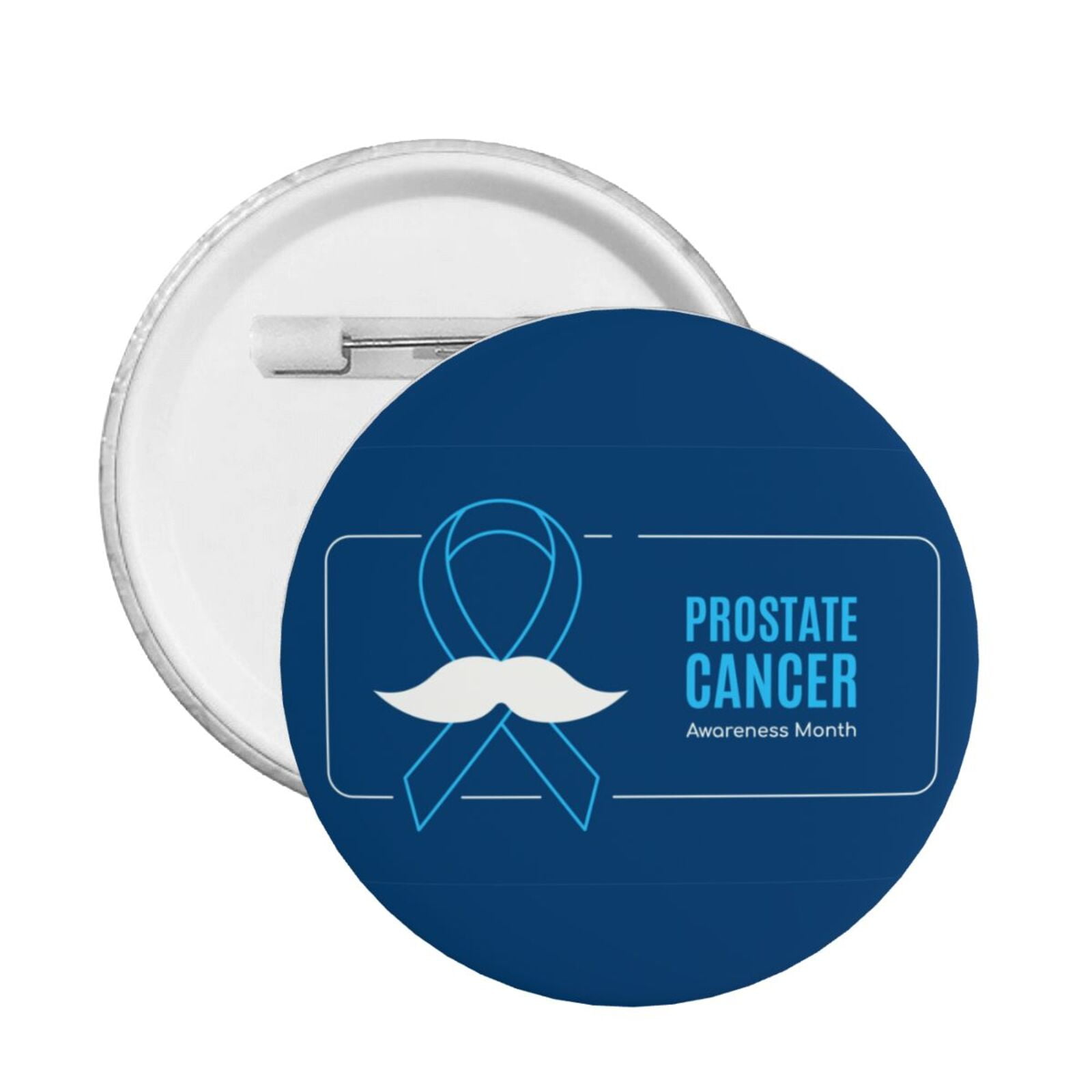 Prostate Cancer Awareness Month Blue Ribbon Pin Button Badge ...