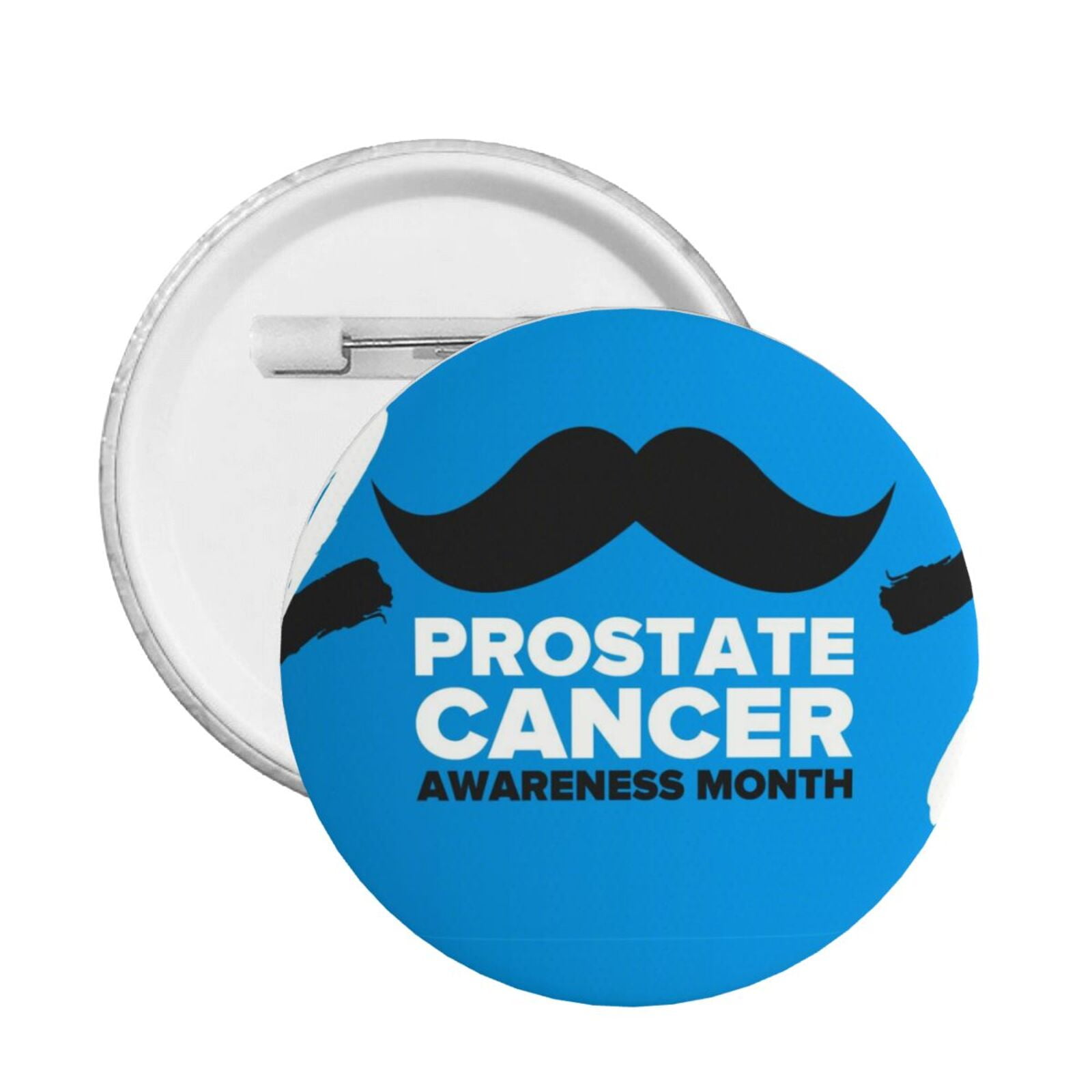 Prostate Cancer Awareness Month Blue Ribbon Pin Button Badge ...