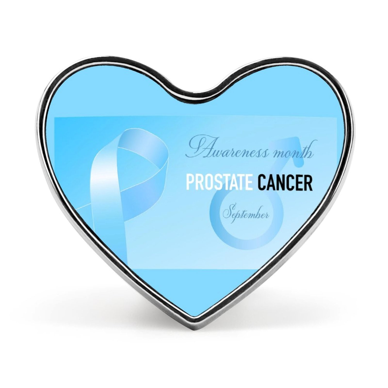 Prostate Cancer Awareness Month Blue Ribbon Pins Heart Buttons Enamel ...