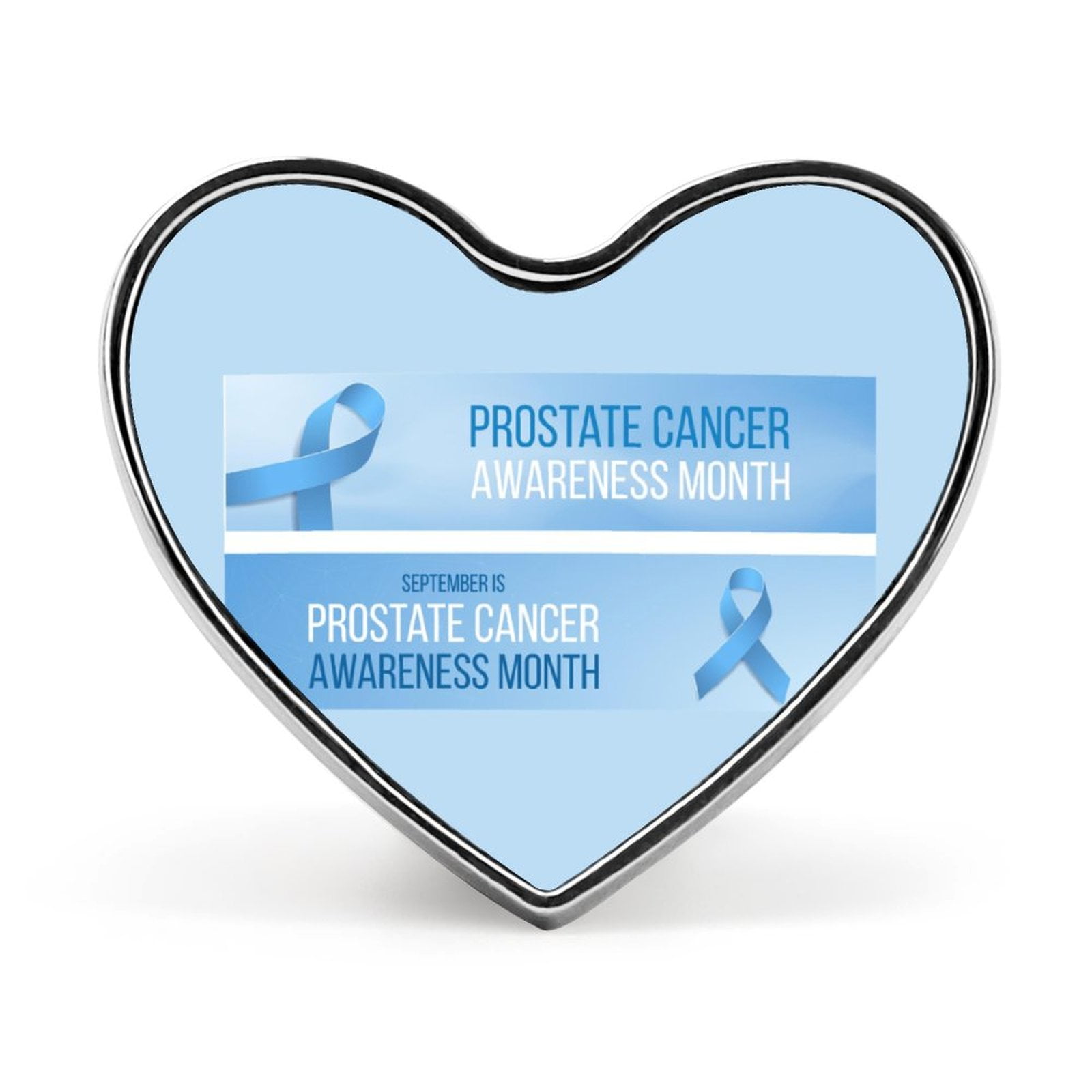 Prostate Cancer Awareness Month Blue Ribbon Pins Heart Buttons Enamel ...