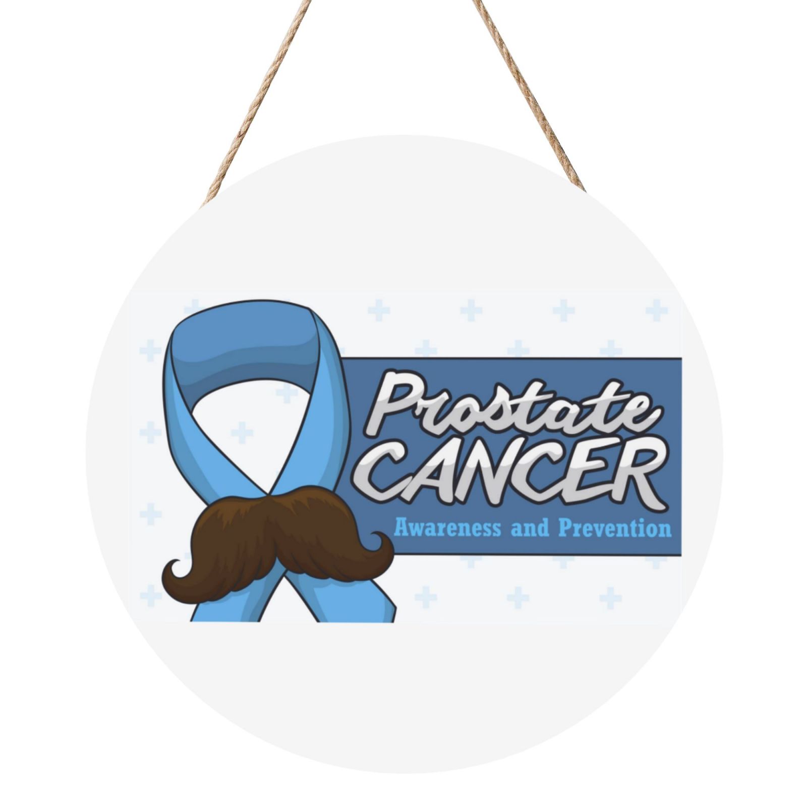Prostate Cancer Awareness Month Blue Ribbon Wooden Hanging Sign ...