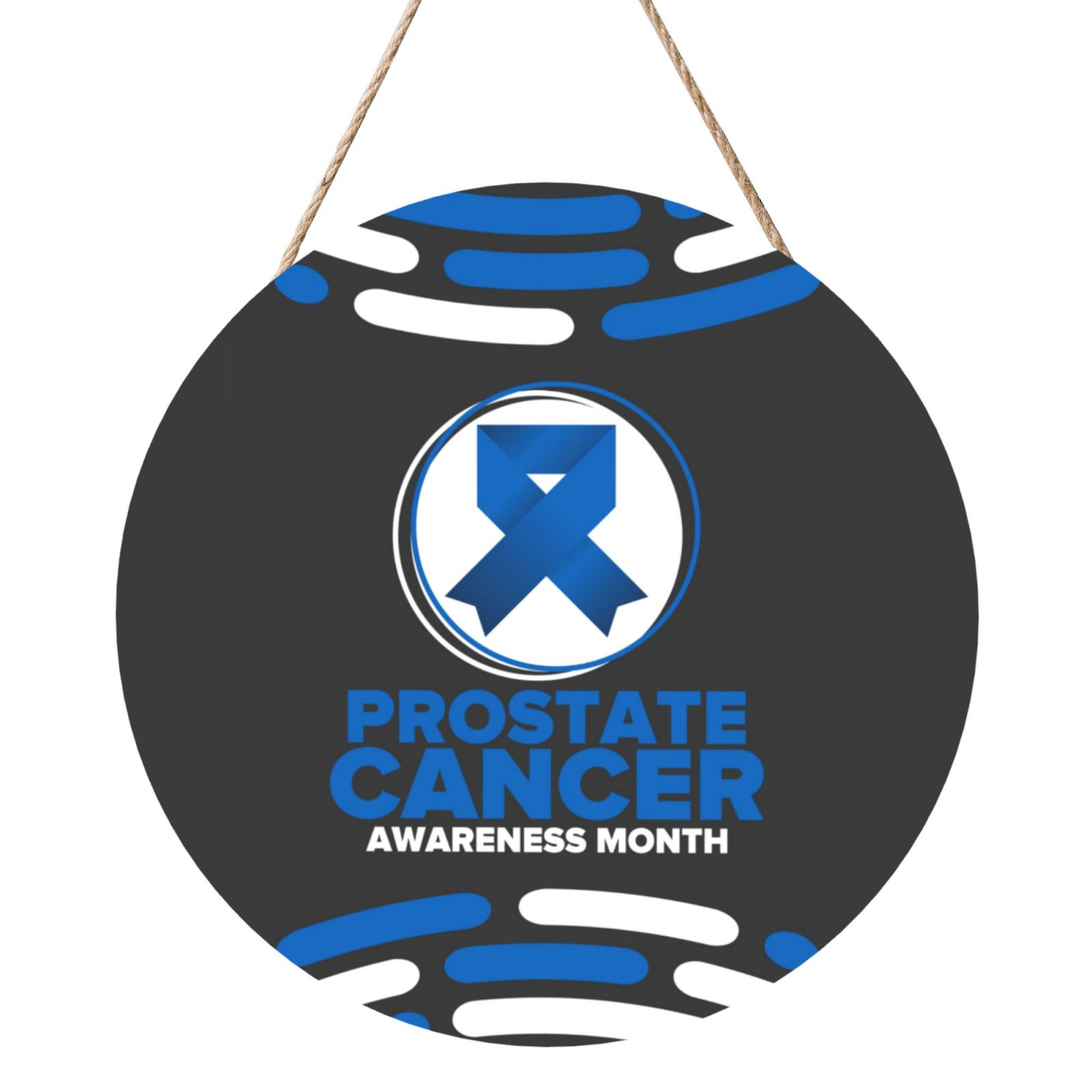 Prostate Cancer Awareness Wooden Hanging Sign Ornament Welcome Sign For ...