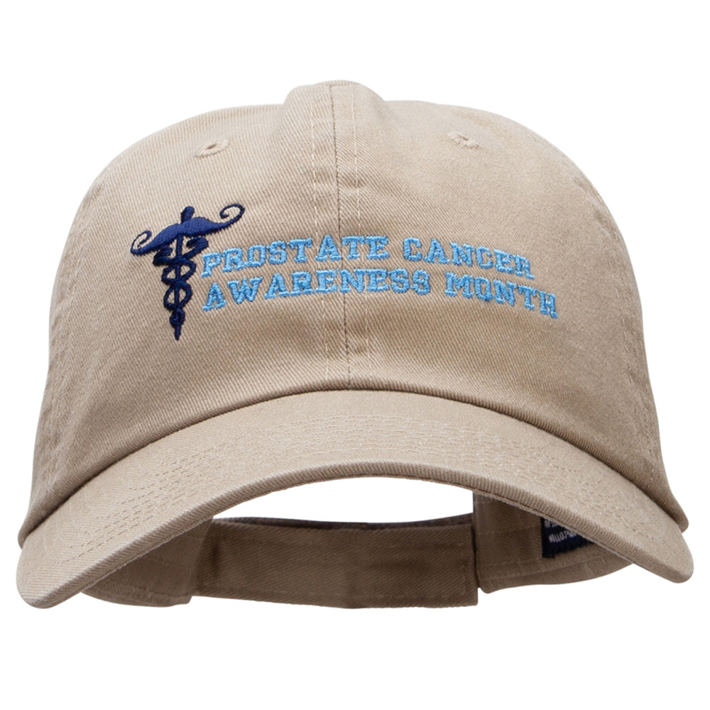 Prostate Cancer Awarness Low Profile Unstructured Cap - Khaki OSFM ...
