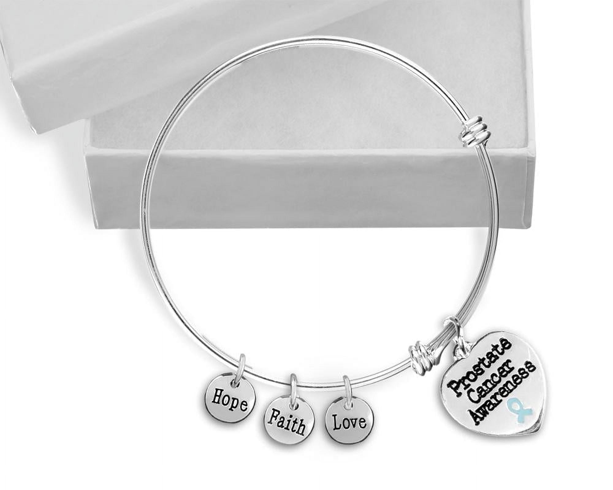 Prostate Cancer Heart Retractable Charm Bracelets - Walmart.com