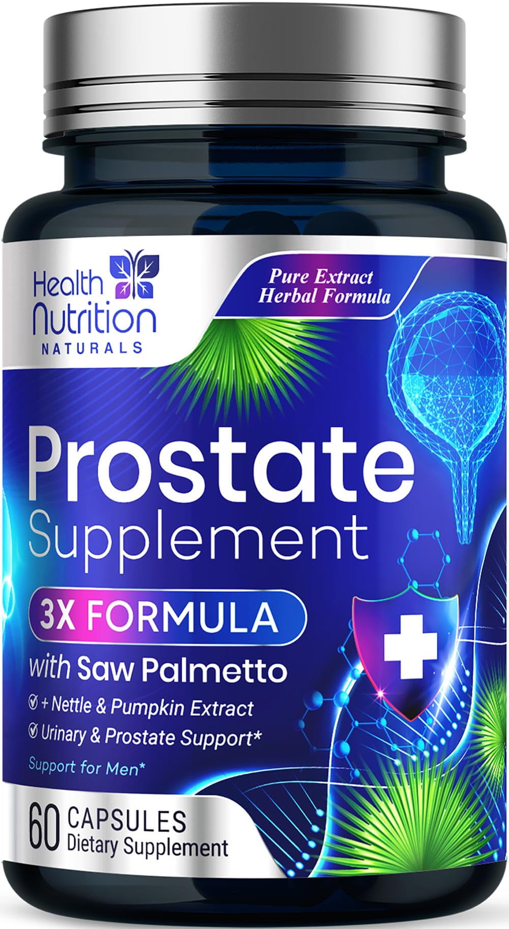 Prostate Health Supplements for Men - 3X Strength with Saw Palmetto ...