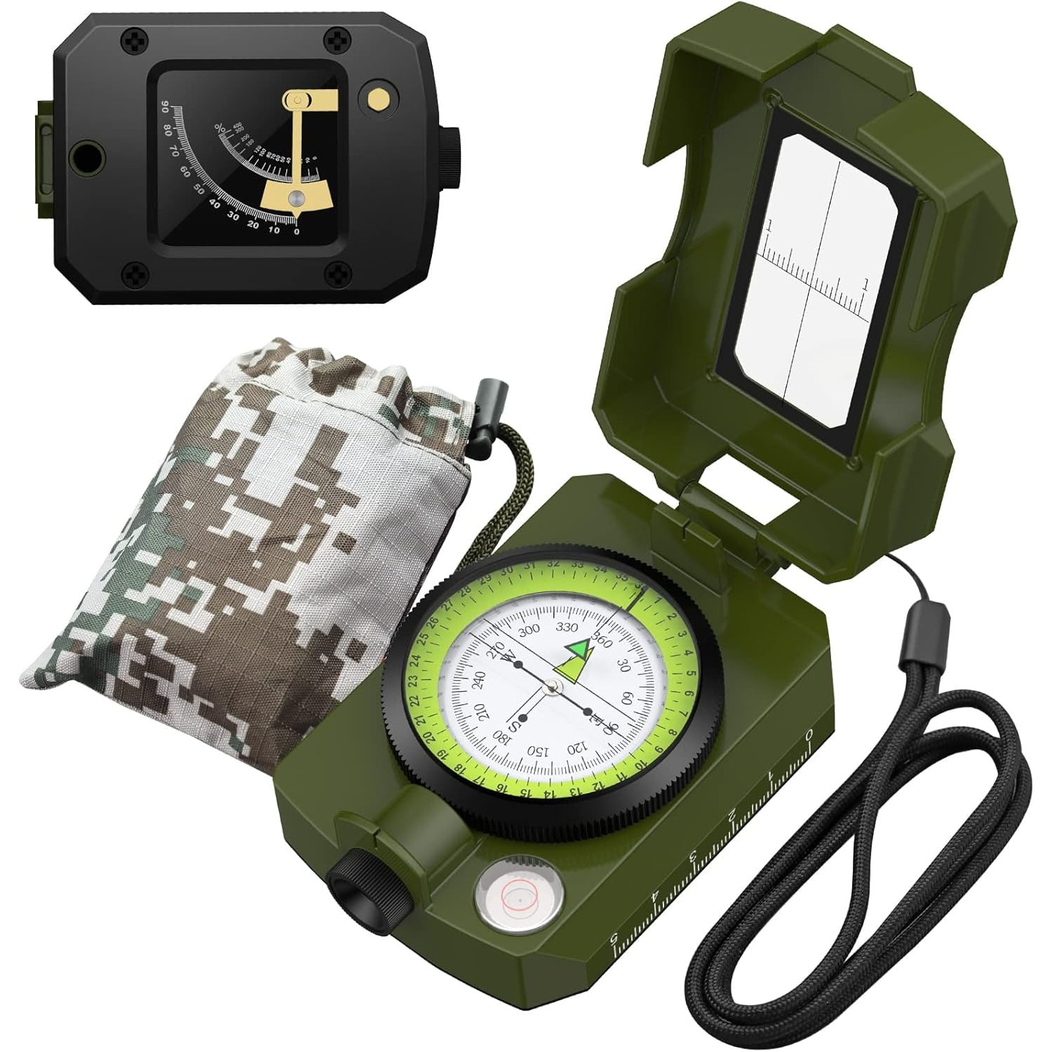 Proster IP54 Hiking Compass with Sighting Clinometer Professional ...