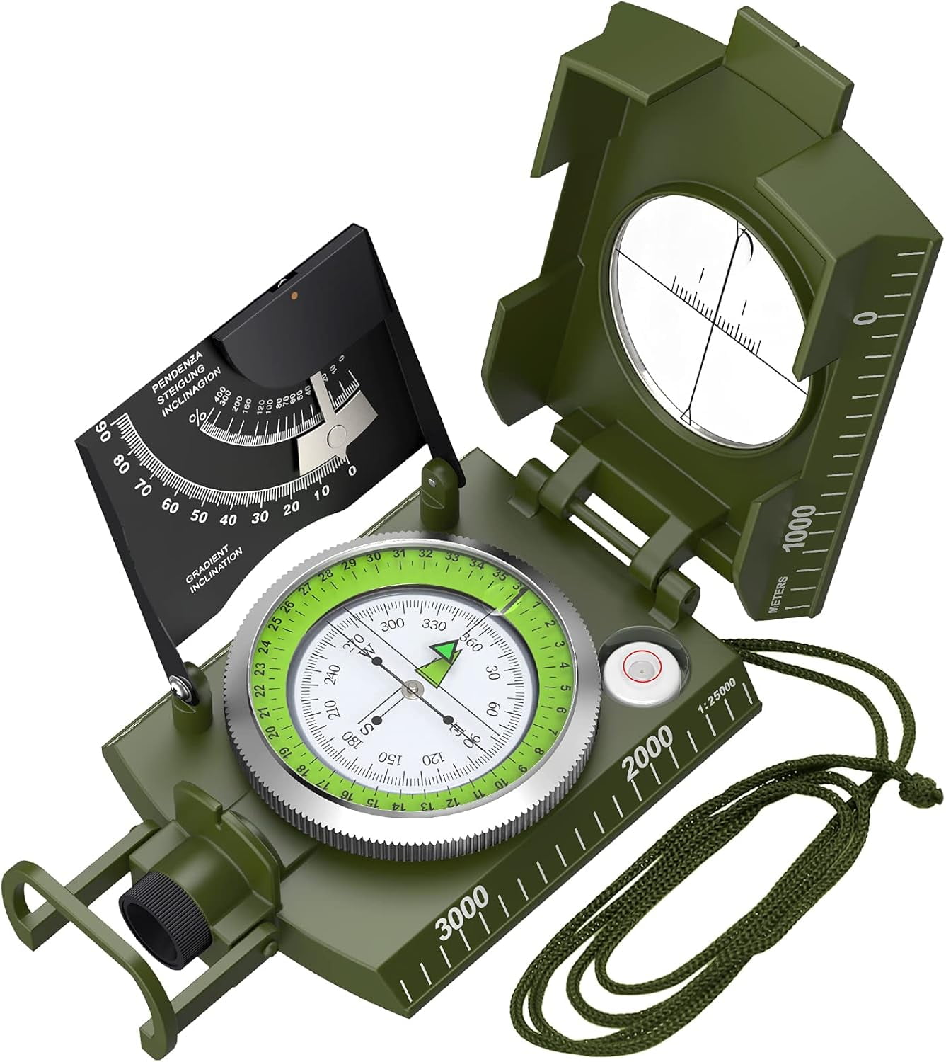 Proster IP65 Compass Hiking Survival - Lensatic Sighting Compass for ...