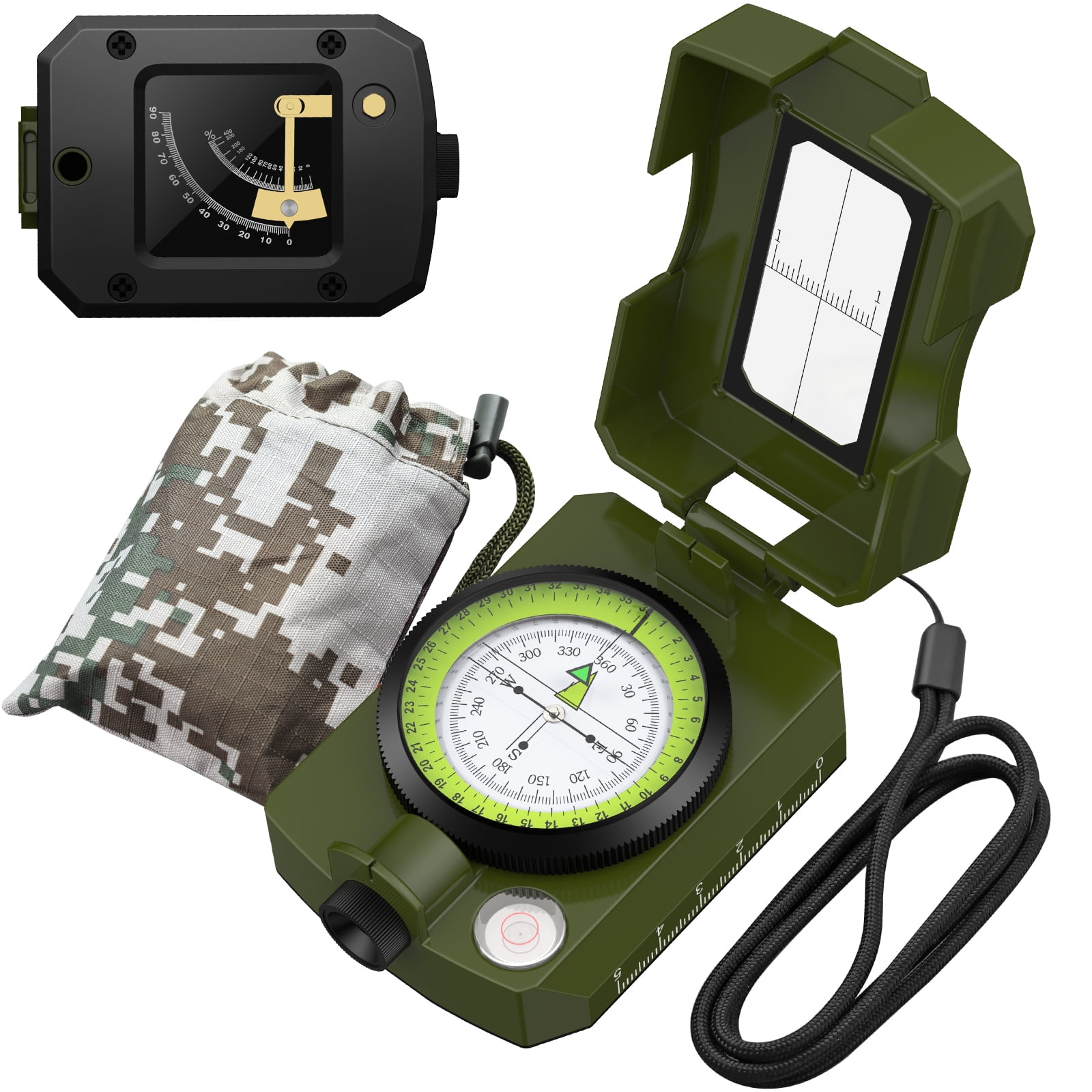 Proster Lightweight & Portable Military Lensatic Sighting Compass ...
