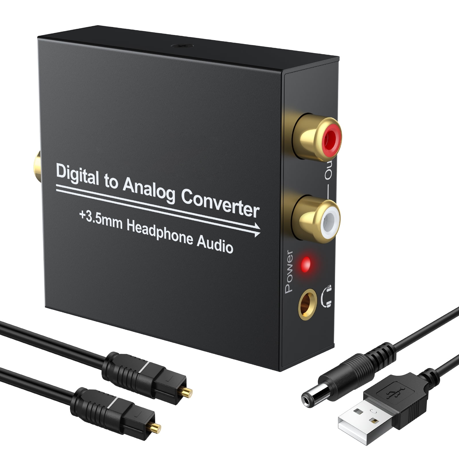 Proster Optical Coaxial Toslink Digital to Analog Audio Converter ...