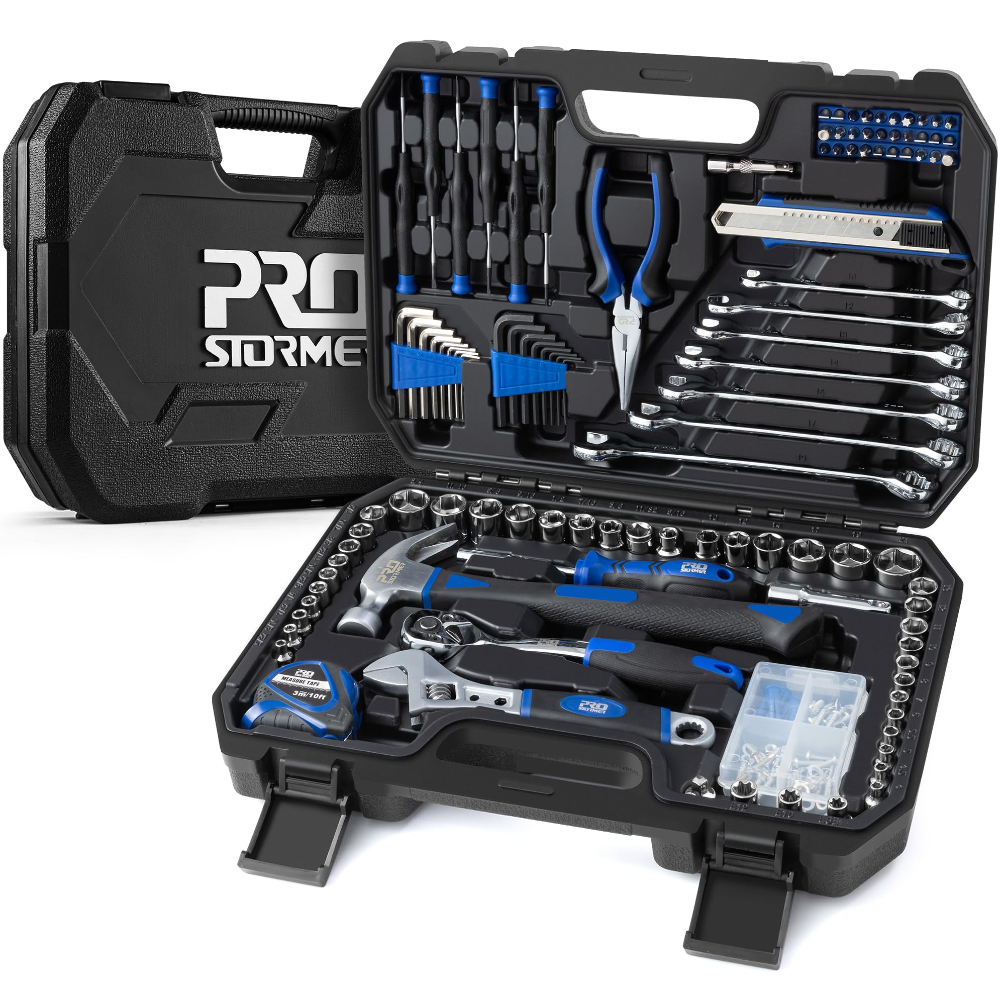 Prostormer 200-Piece Hand Tool Set, General Home and Auto Repair Tool ...