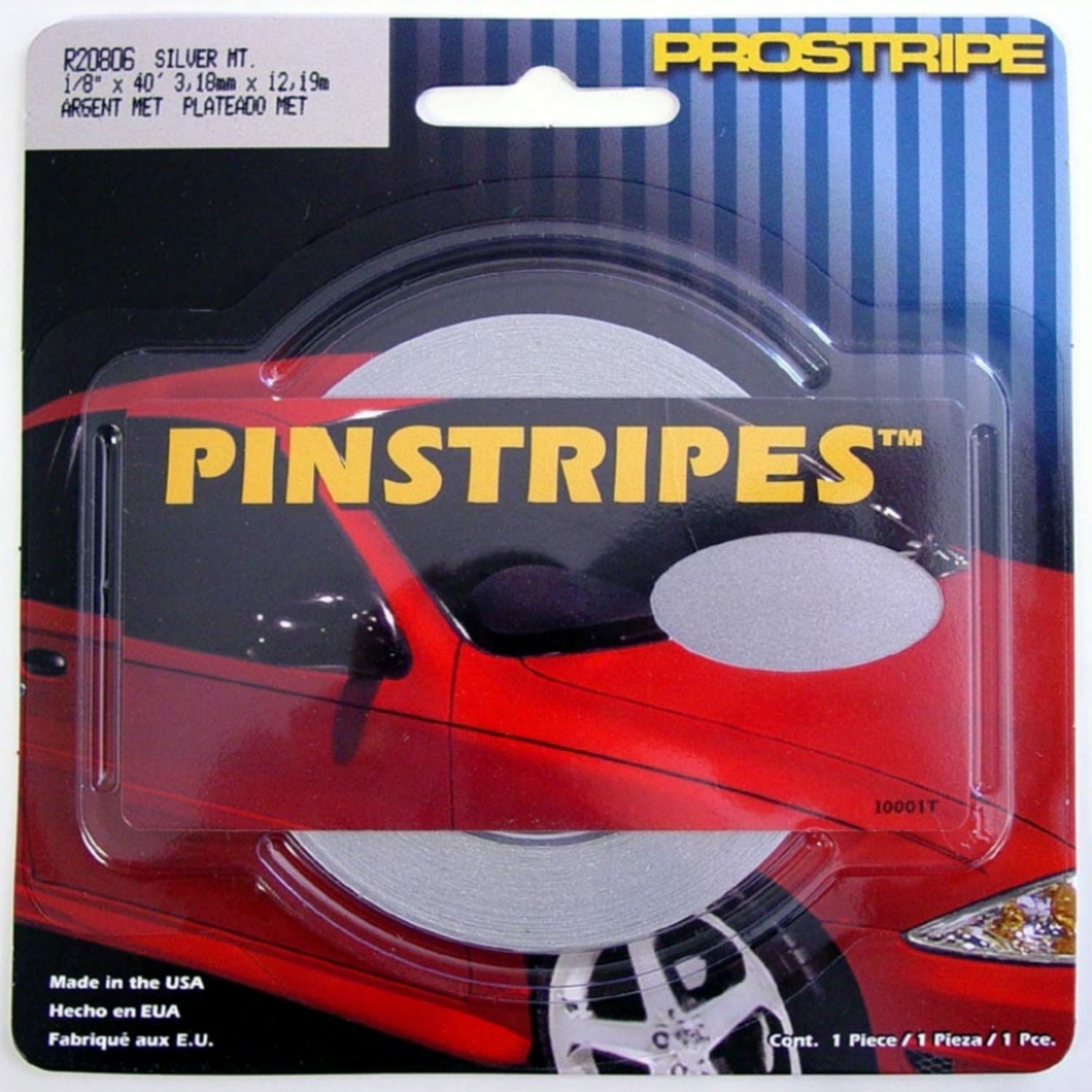 Prostripe Solid Stripes Silver Metallic Adhesive Tape, 1/8" X 40 ...