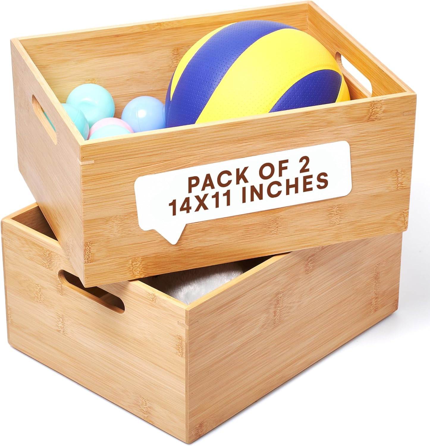 Prosumer's Choice Wood Storage Bins - Real Wood Wooden Storage Box for ...