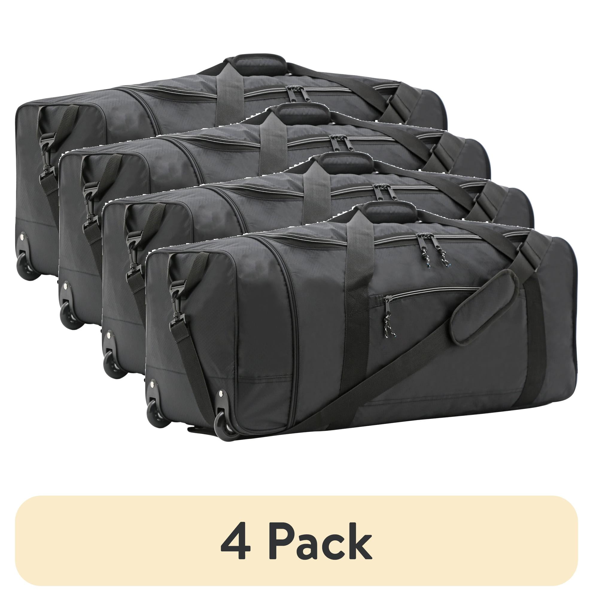 (4 pack) Protege 32 in Large Compactible Rolling Duffel Bag for Travel ...