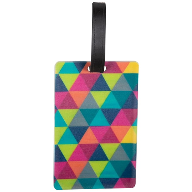 Protégé PVC Travel Luggage Tag, Suitcase ID Card - Multi-Color Geo ...