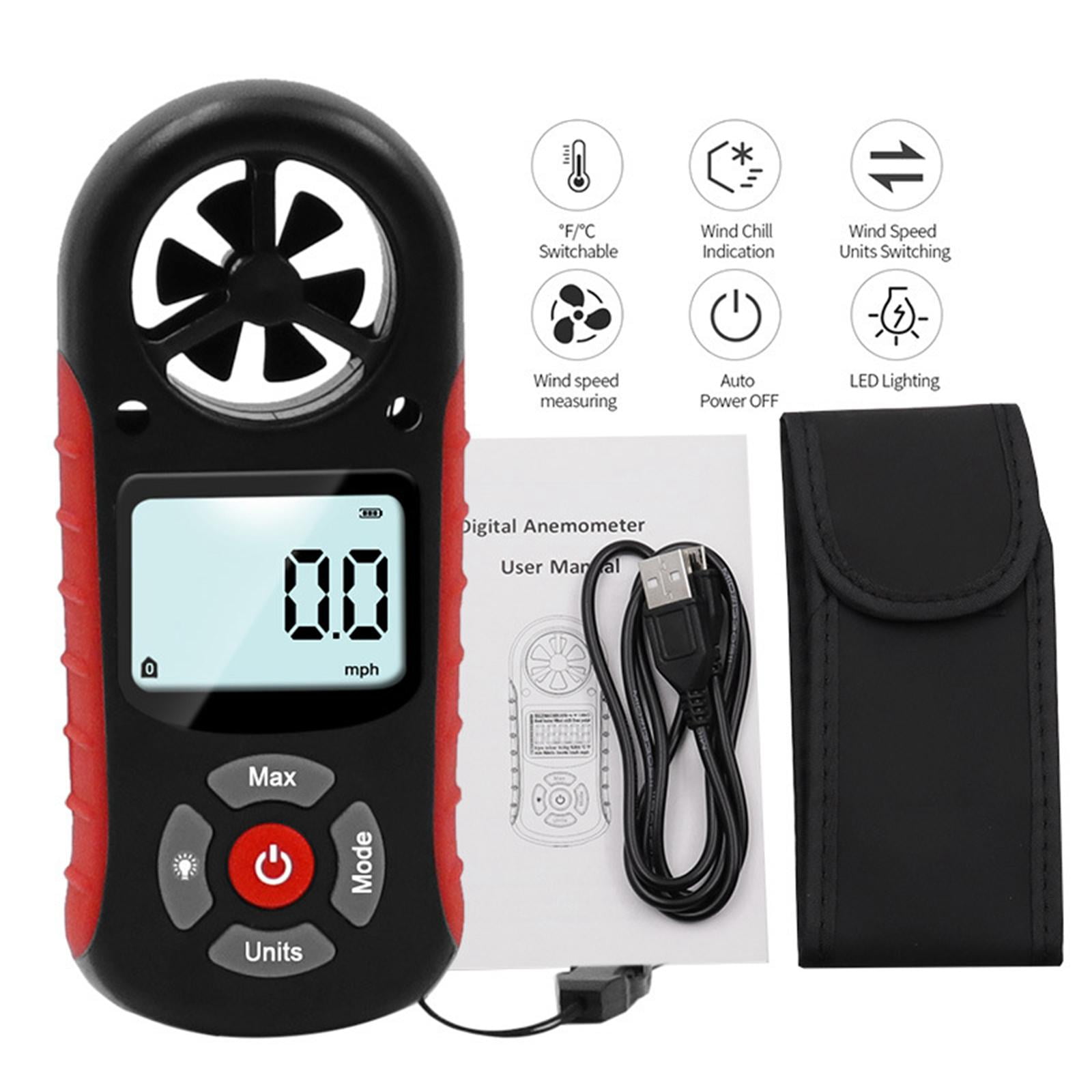 Protable 8 in Anemometer Wind Speed Gauge for Measuring Wind Chill ...