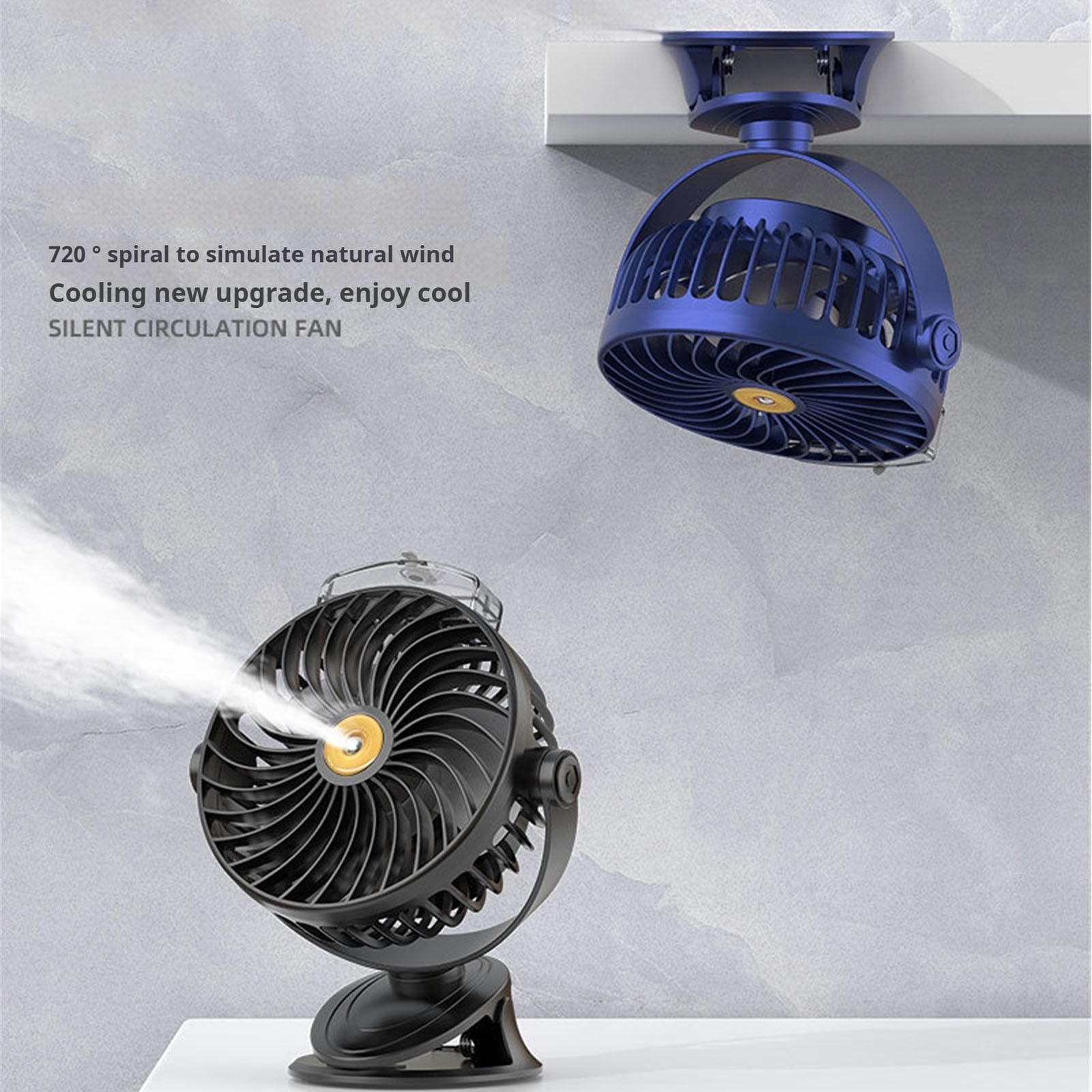 Protable Clip Fan USB Mini Fan Table Fan 5-Speed Wind Adjustable Mini ...