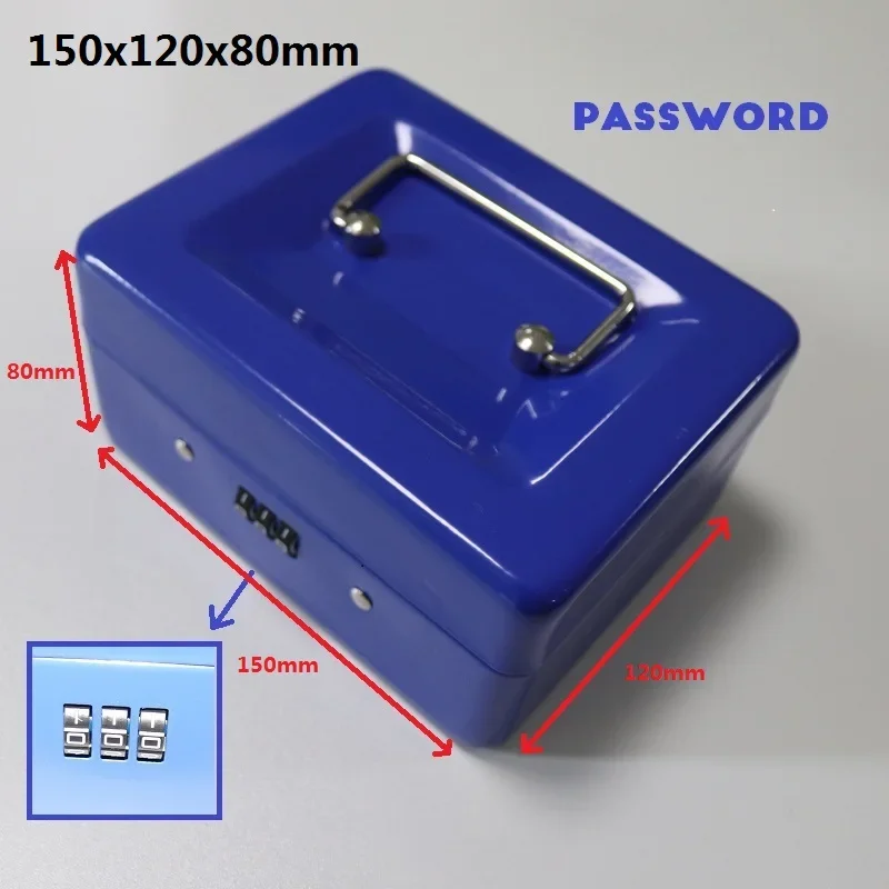Protable Key Safe Box Key Locker Safe Home Shop Steel Safe Money Box ...