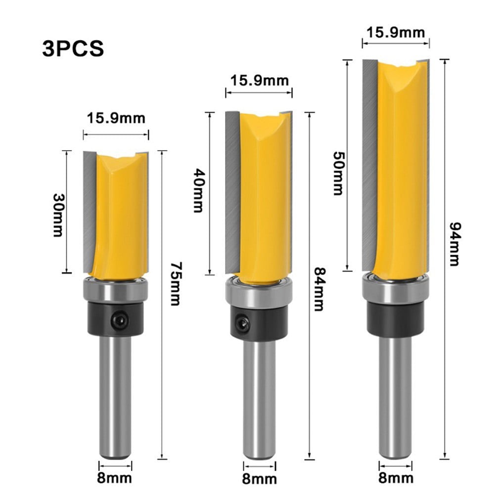 Protable Reliable Useful Router Bit Router Shank Template with Bearing ...