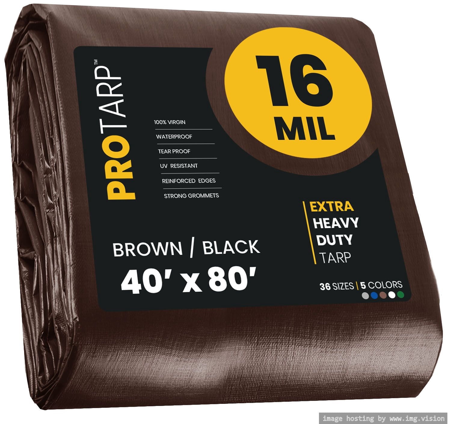 Protarp 16 Mil Extreme Heavy Duty Tarp Camping Tarpaulin Waterproof ...