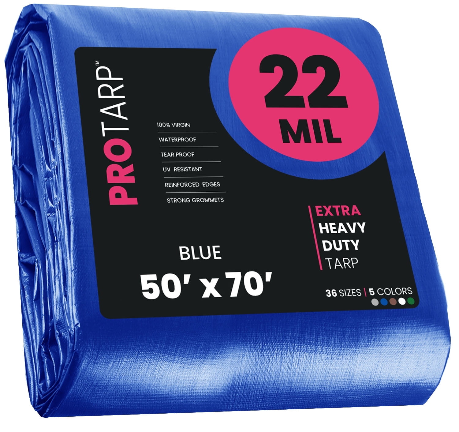 Protarp 22 Mil Extreme Heavy Duty Tarp Camping Tarpaulin Waterproof ...