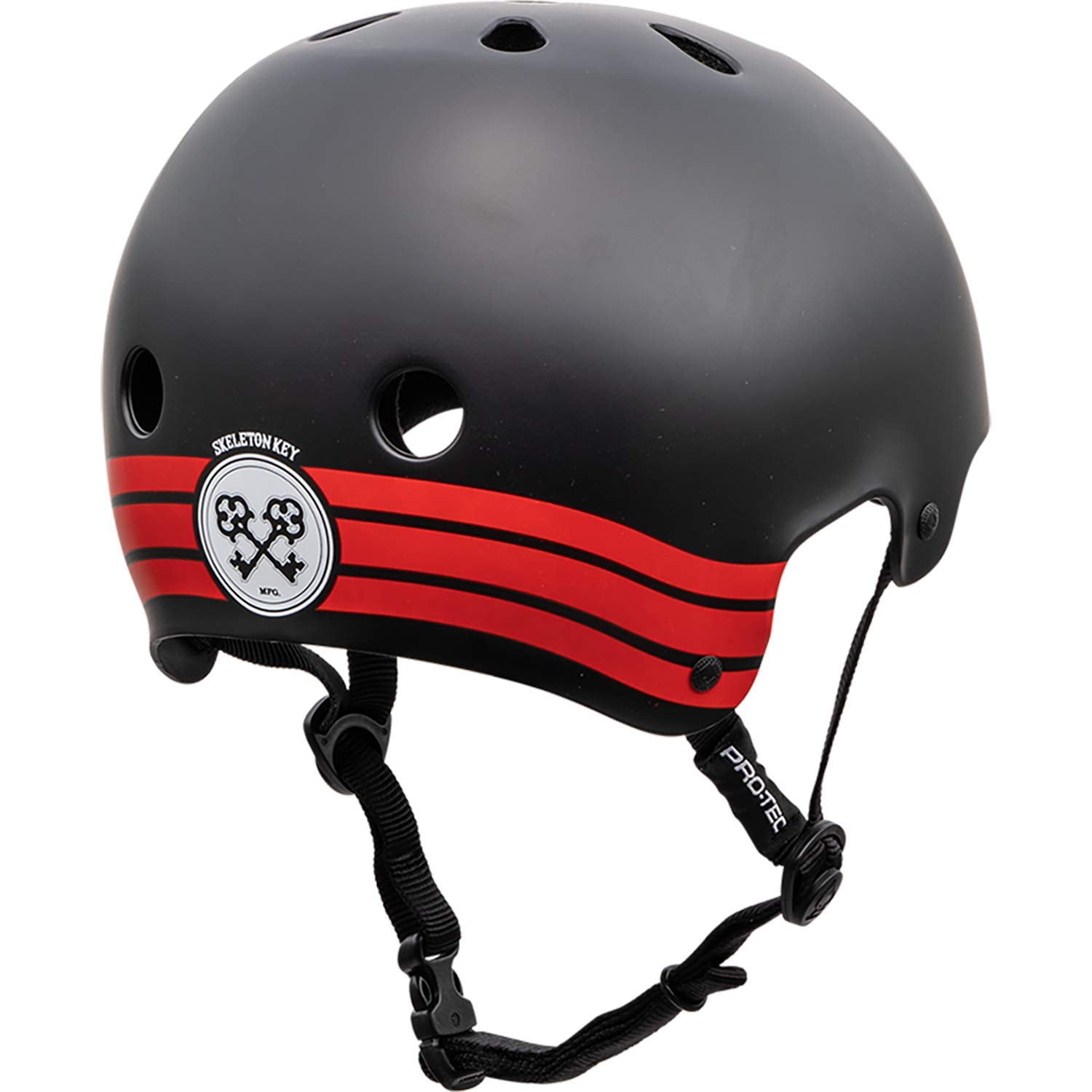 Protec Classic Old School Skeleton Key Black/Red Extra Large Helmet ...