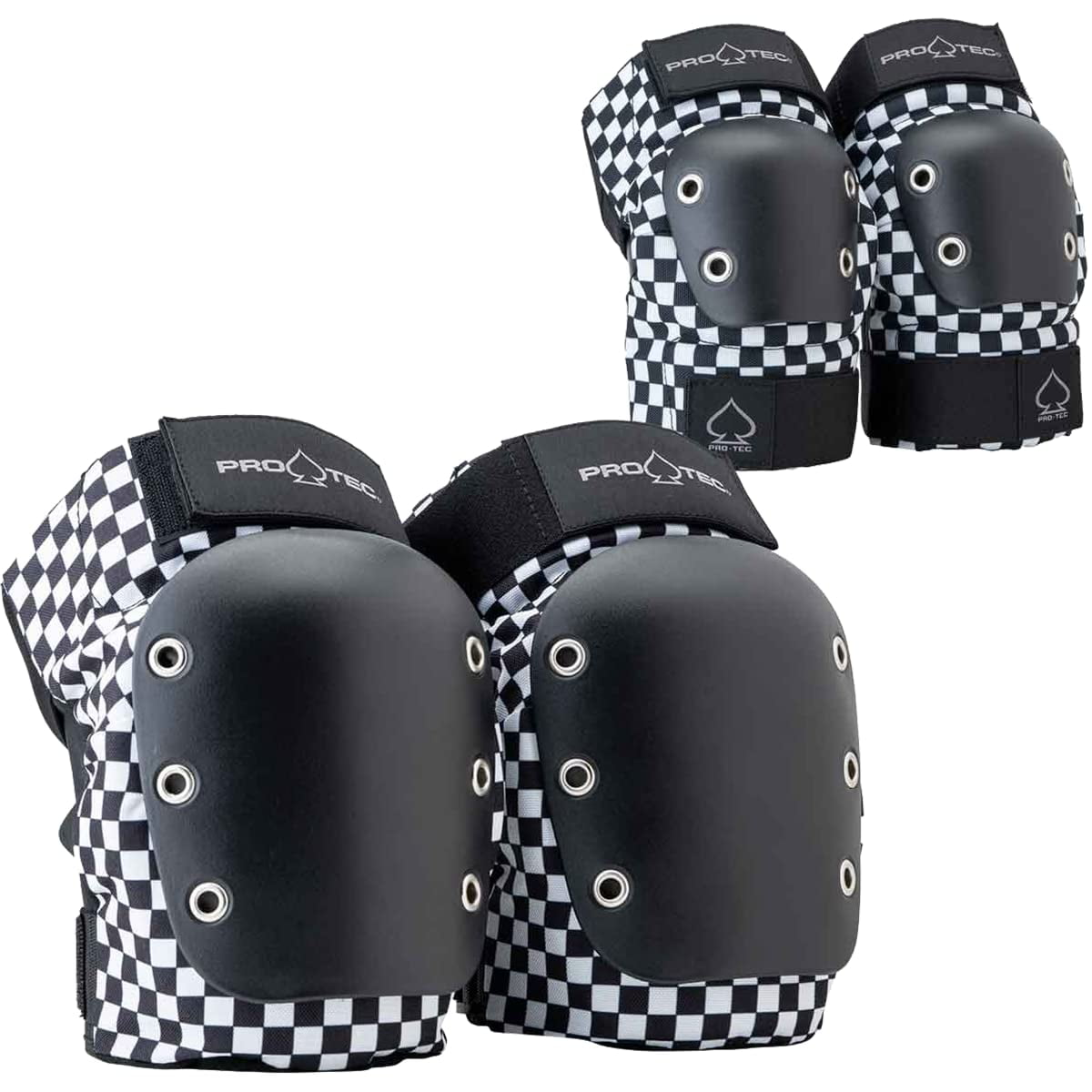 Protec Knee/Elbow Open Back Combo Set L Checker - Walmart.com