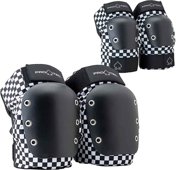 Protec Knee/Elbow Open Back Combo Set S Checker - Walmart.com