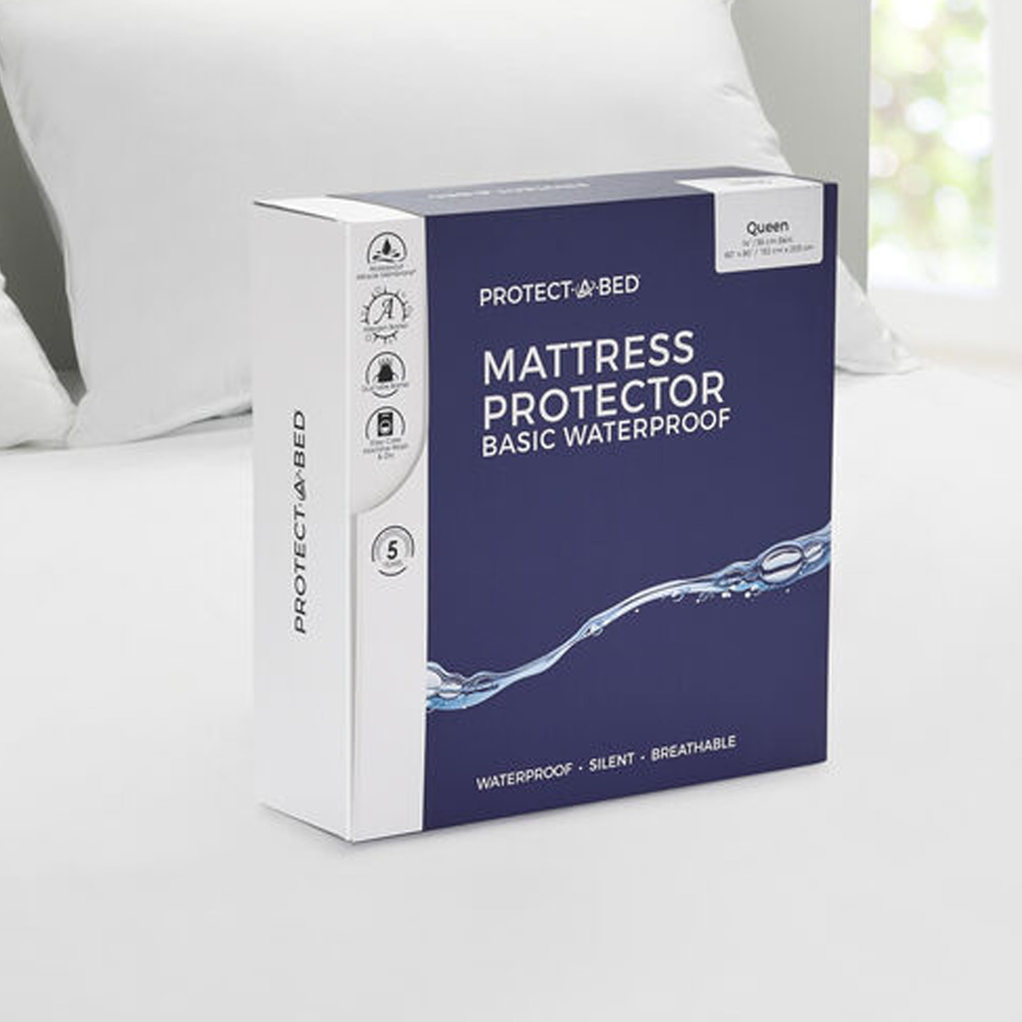 Protect-A-Bed Mattress Protector, Waterproof, Breathable Fabric, Twin ...