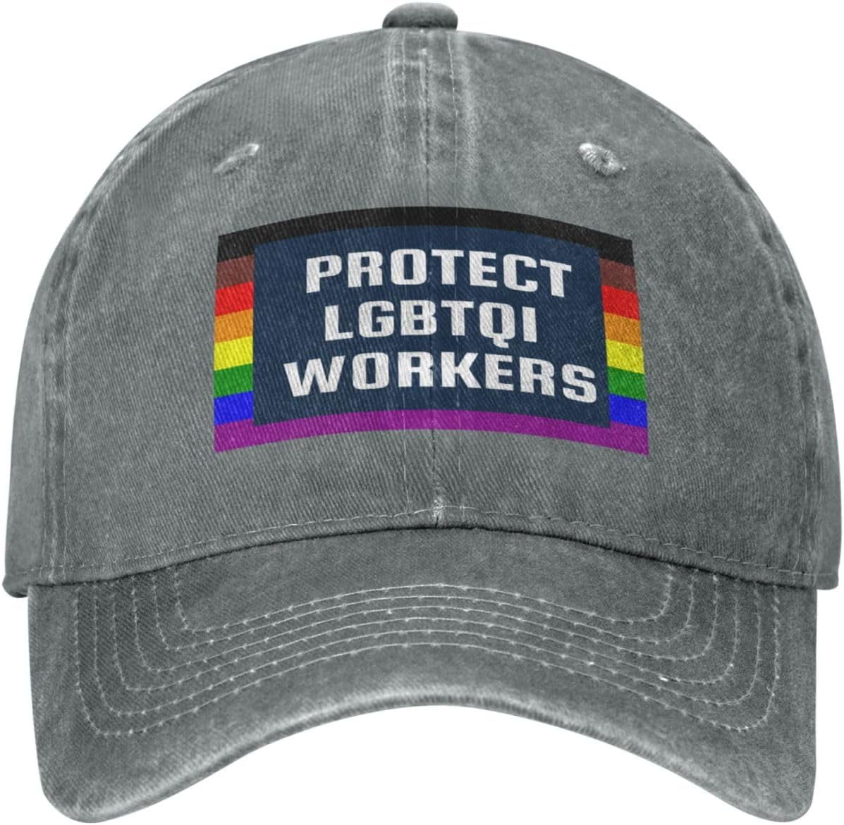 Protect Lgbtqi Workers Hat Rainbow LGBT Rights Pride Gay Trucker Hat ...