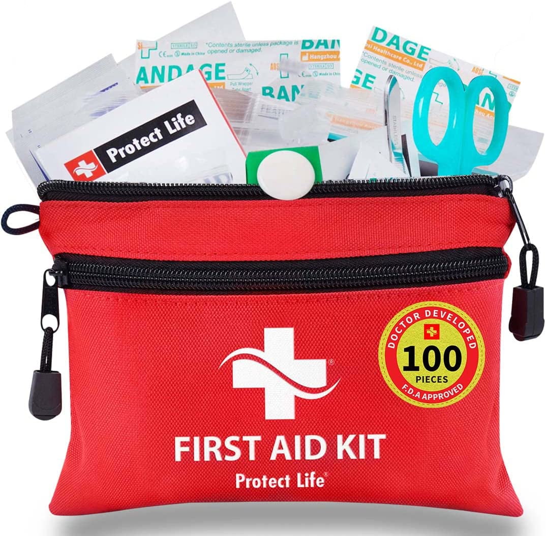 Protect Life Simple Personal Travel First Aid Kit, 100-Pcs for Sports ...