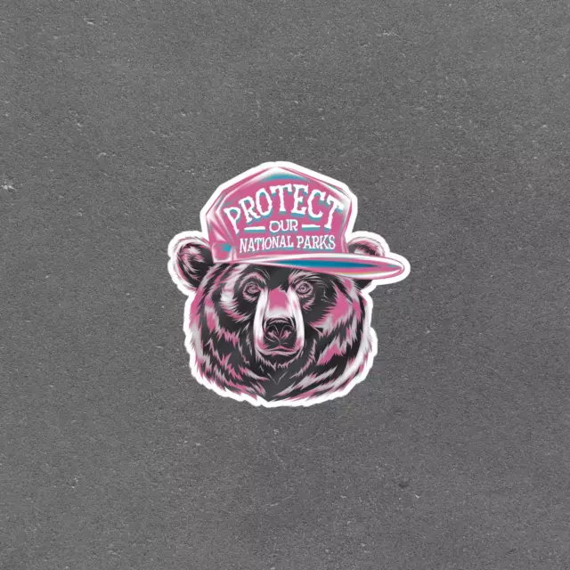 Protect Our National Parks Bear Outdoor Vinyl Sticker Decalphone Decal ...