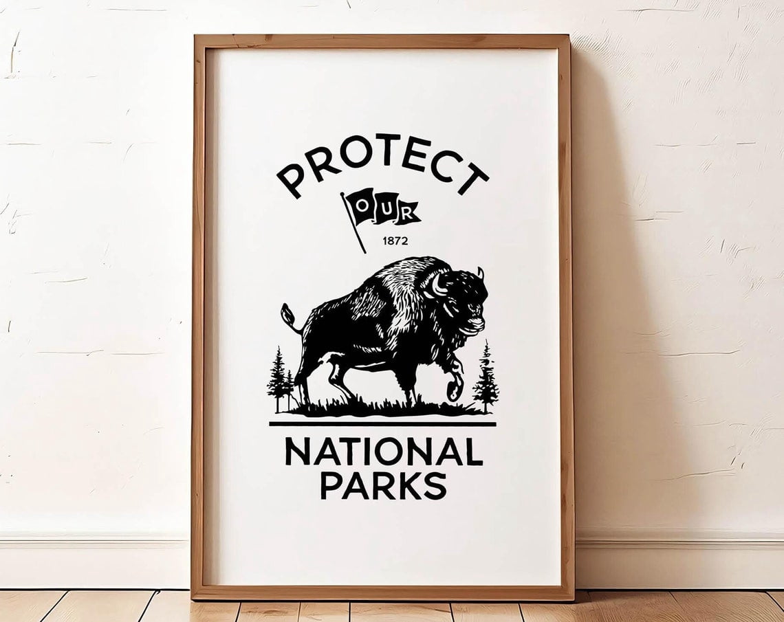 Protect Our National Parks Gift For Traveler National Park Print Retro ...
