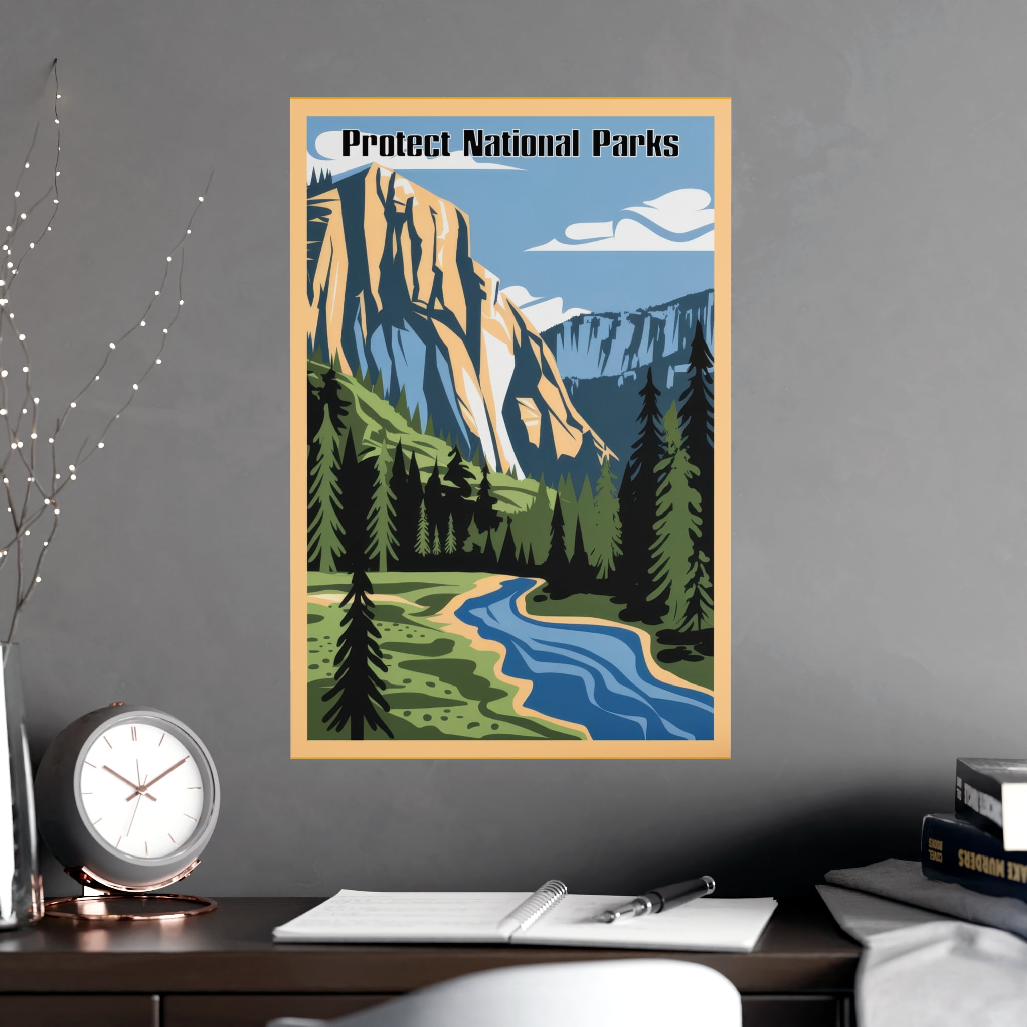 Protect National Parks Poster – Beautiful Scenic Nature Art, Eco ...