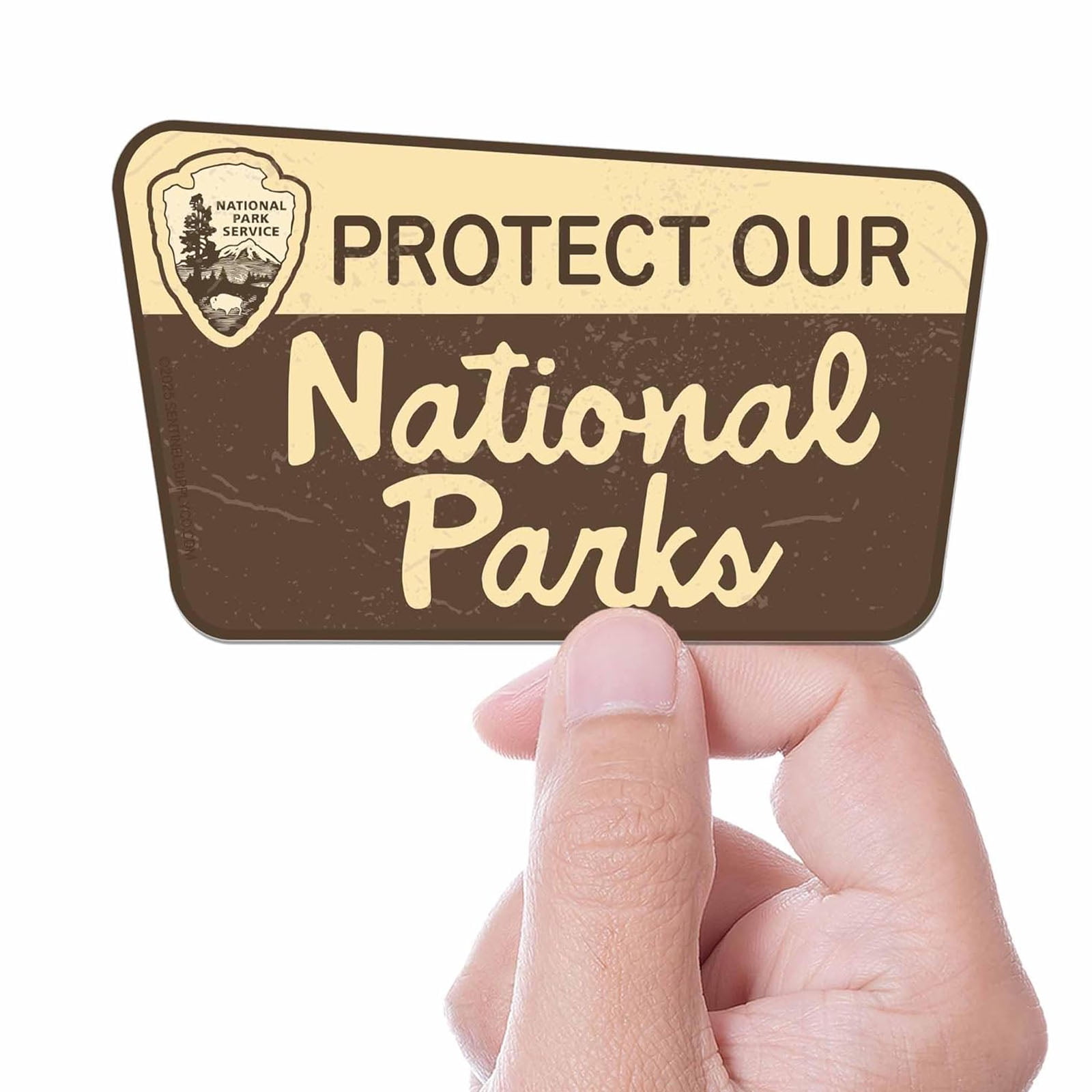 Protect Our National Parks Sticker, Classic Park Entrance Sign Decal ...