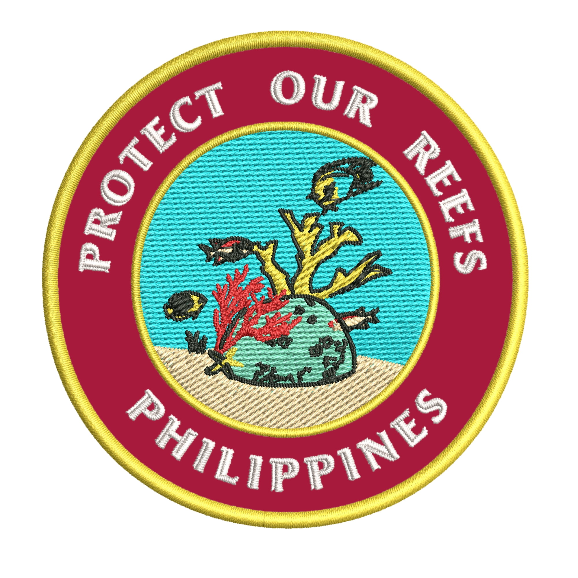 Protect Our Reefs! Philippines 3.5 Inch Iron Or Sew On Embroidered ...