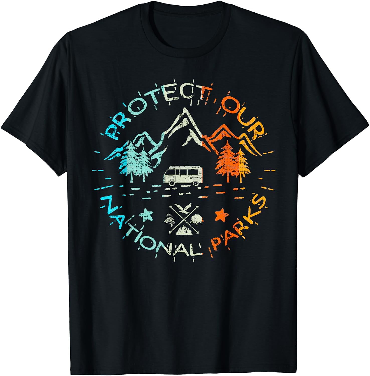 Protect Our US 59 National Parks Preserve Camping Hiking Tee T-Shirt - Walmart.com